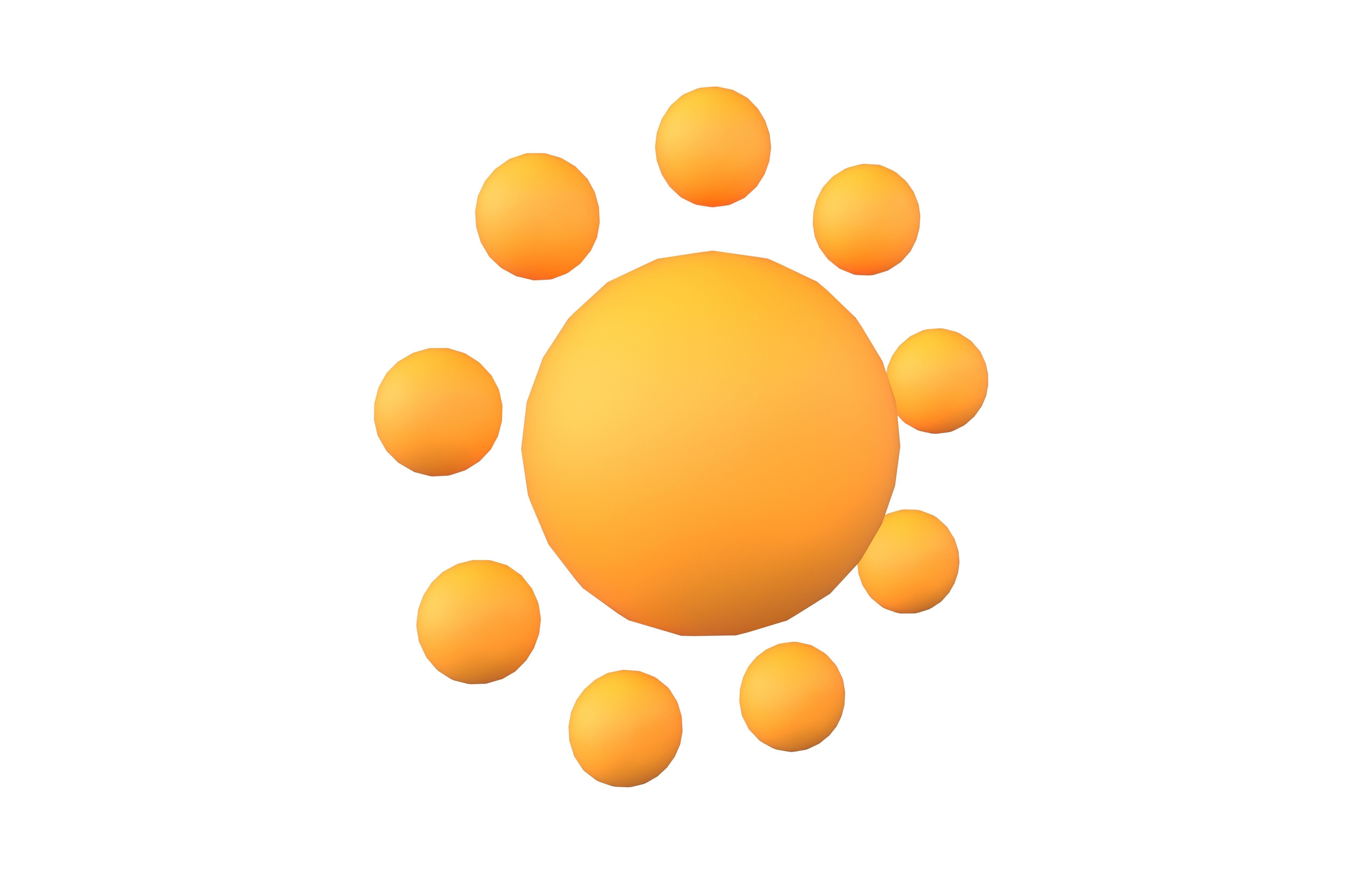 3D model Cartoon Sun V3 004 VR / AR / low-poly | CGTrader