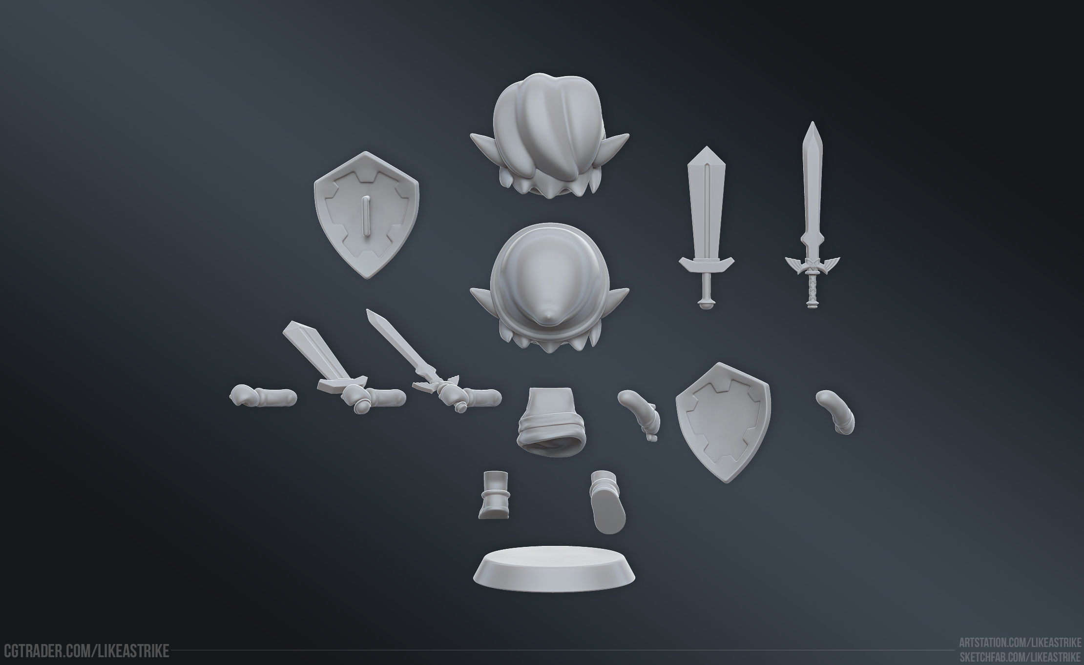 Chibi Link 3D model 3D printable | CGTrader