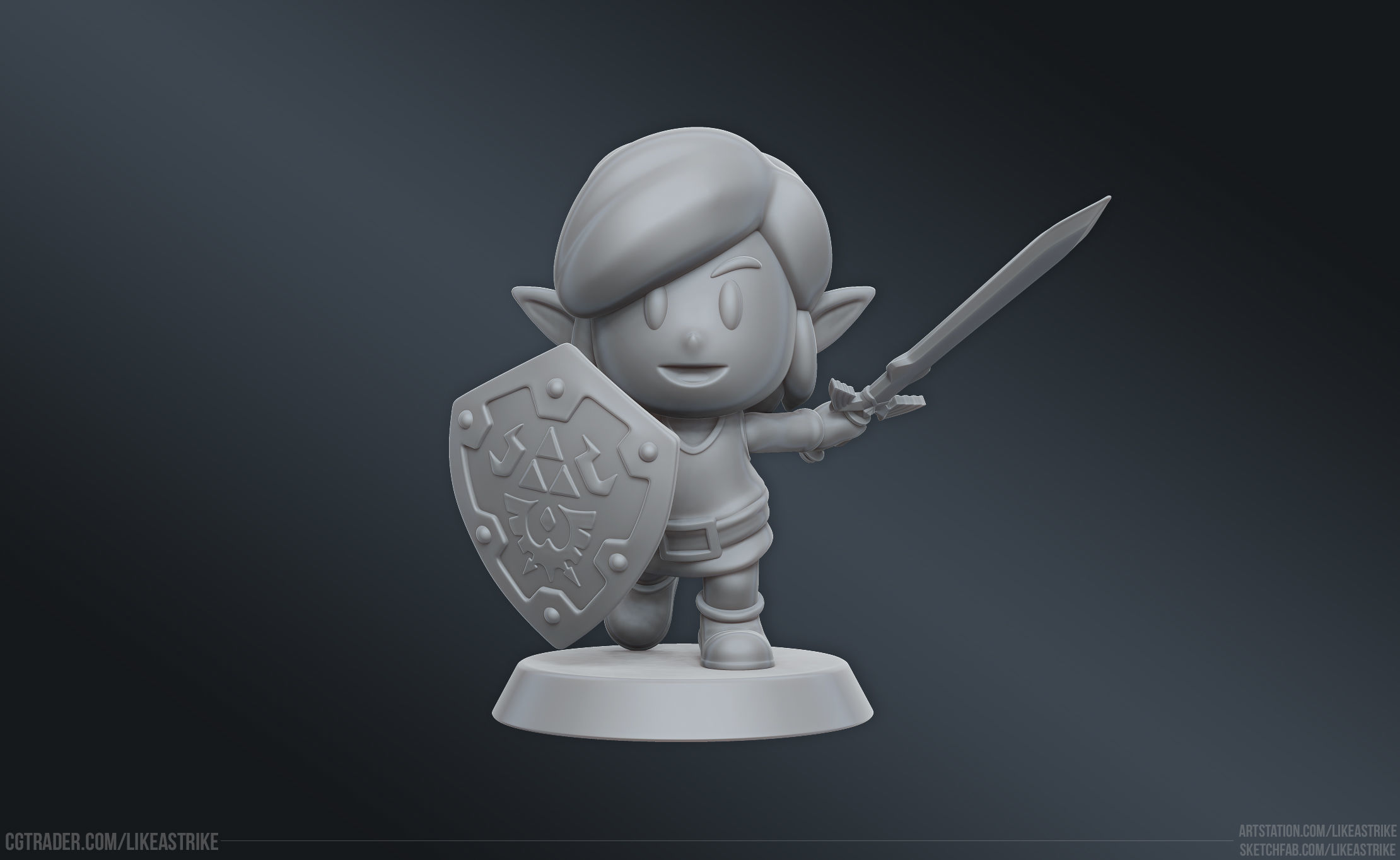 Chibi Link 3D model 3D printable | CGTrader