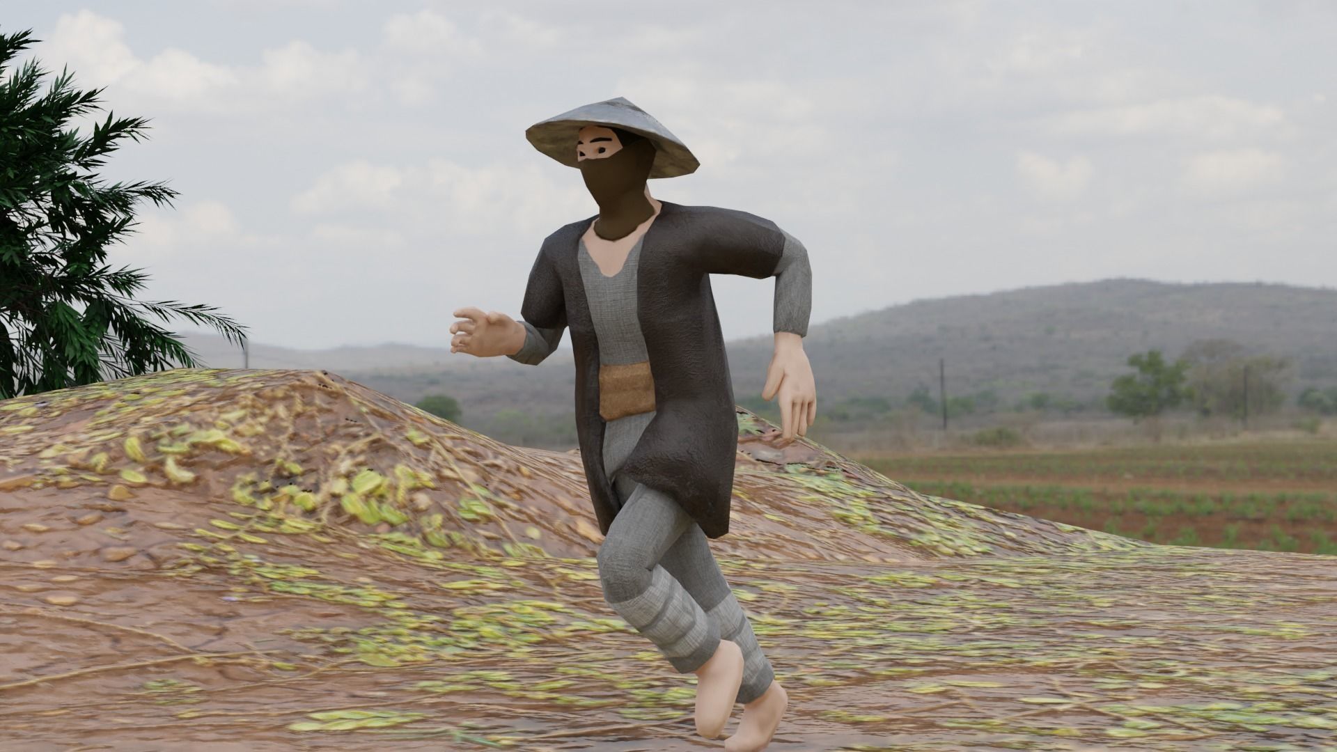 3D model Low-poly Ninja Peasant VR / AR / low-poly | CGTrader