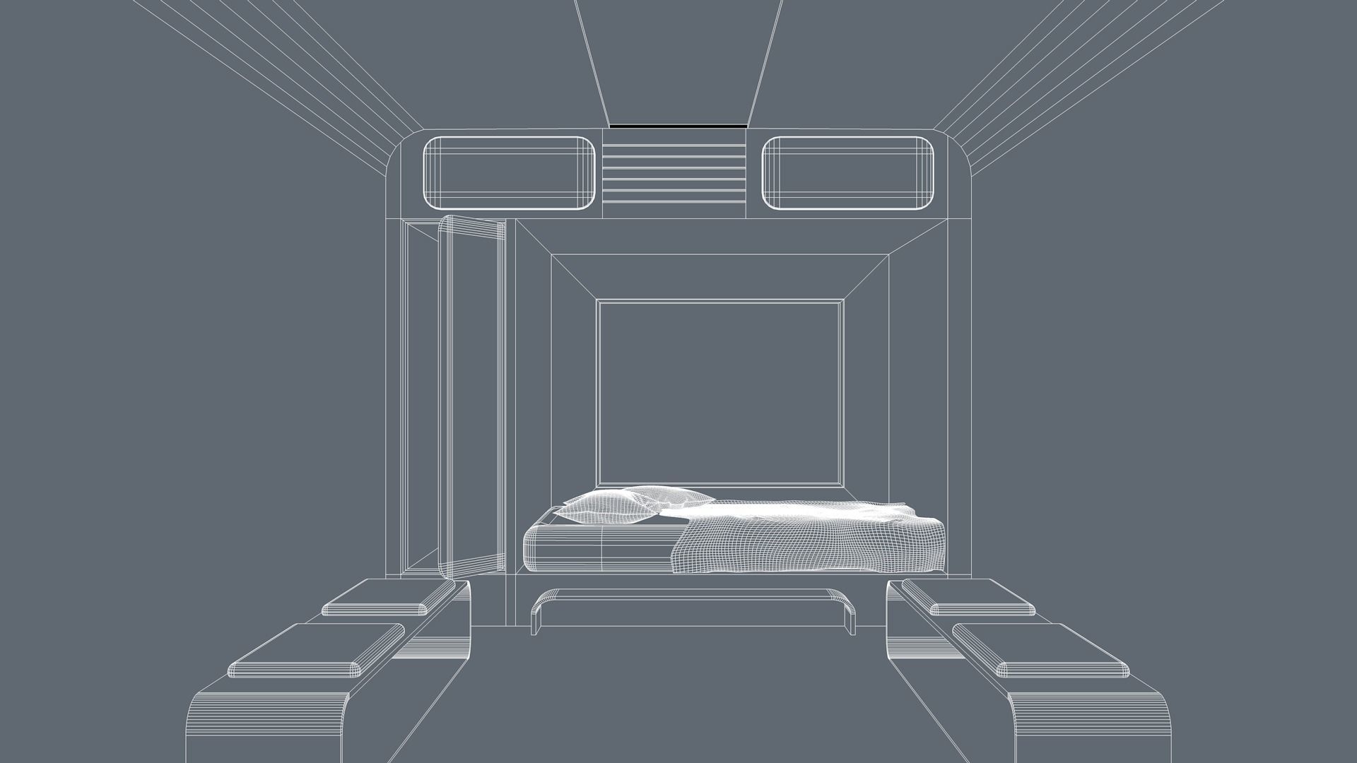 Sci Fi Bedroom 3D model | CGTrader