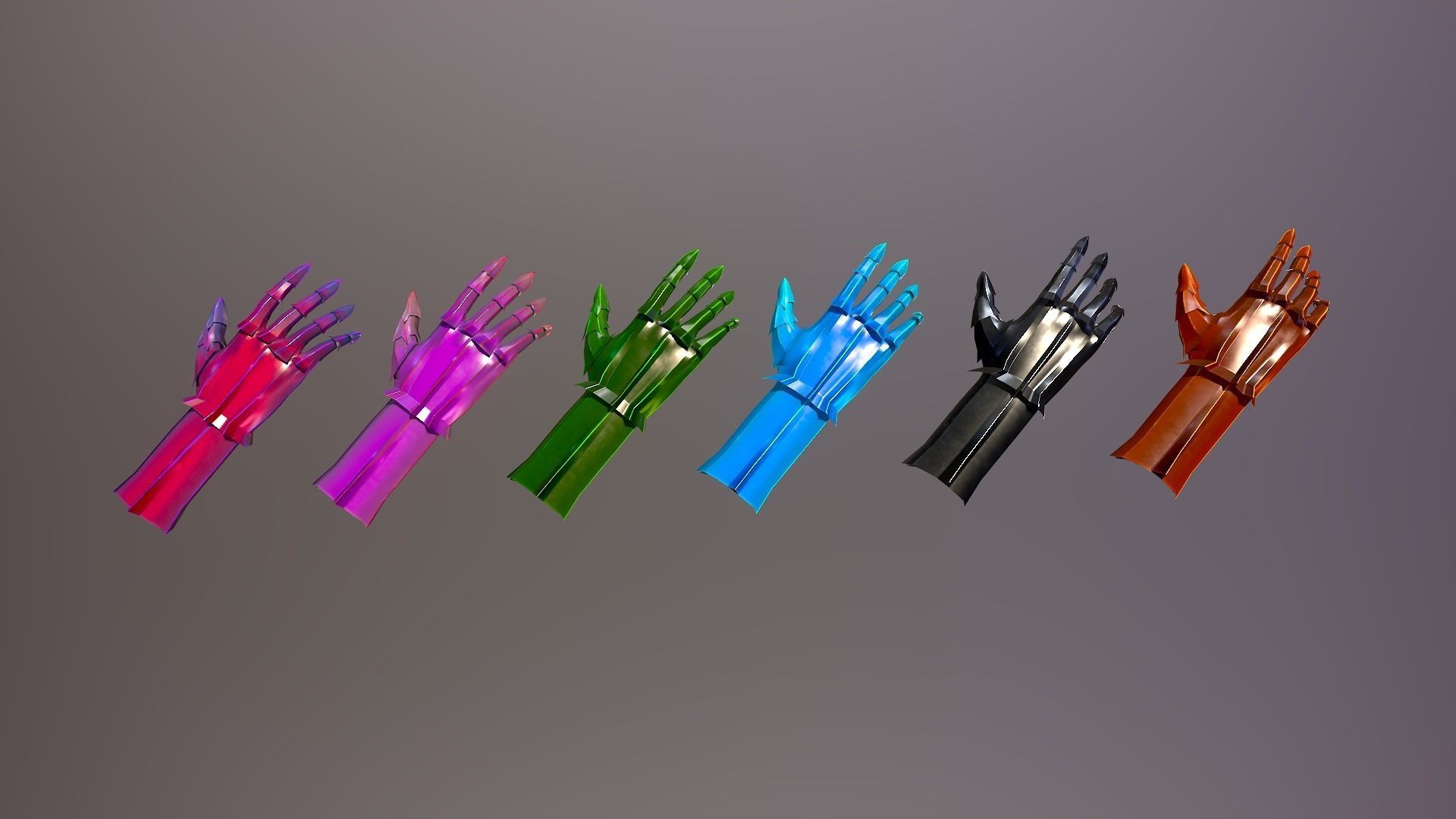 3D model Stylized medieval glove pack VR / AR / low-poly | CGTrader