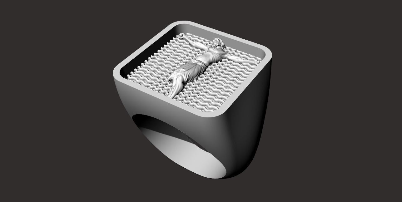 Jesus man Ring 3D print model 3D model 3D printable | CGTrader