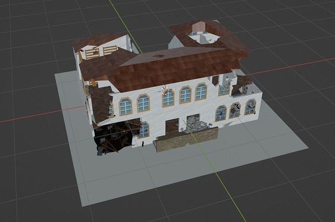 Broken house 3D model | CGTrader