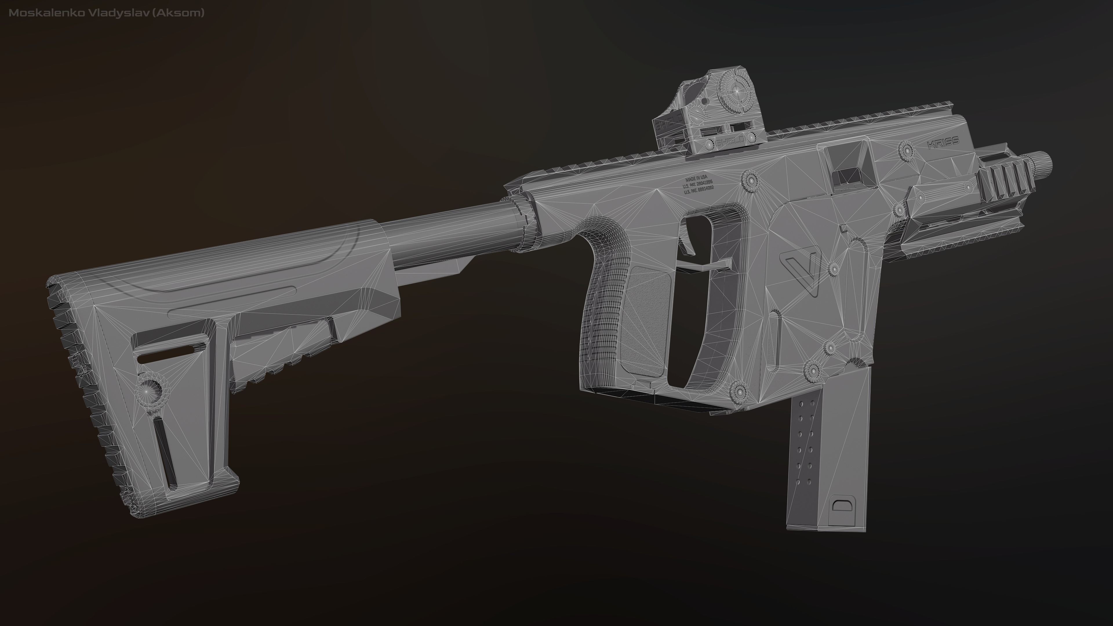 3D model Kriss Vector and Textures VR / AR / low-poly | CGTrader