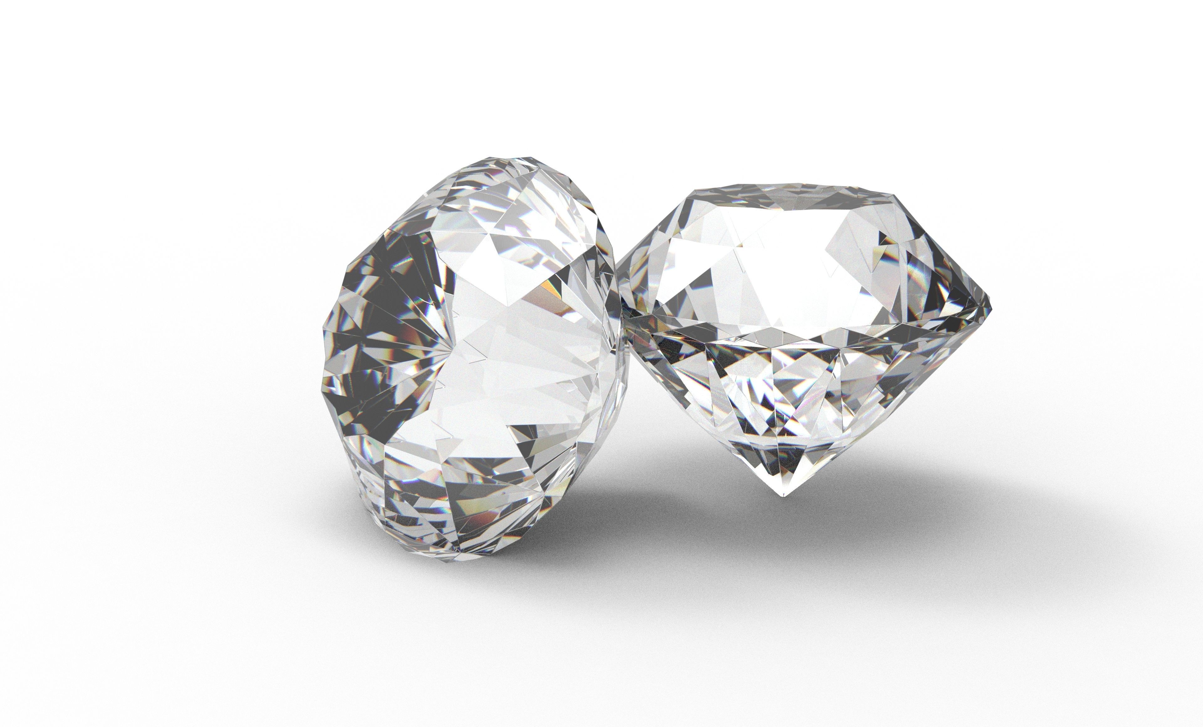 3D model diamond two diamonds VR / AR / low-poly | CGTrader