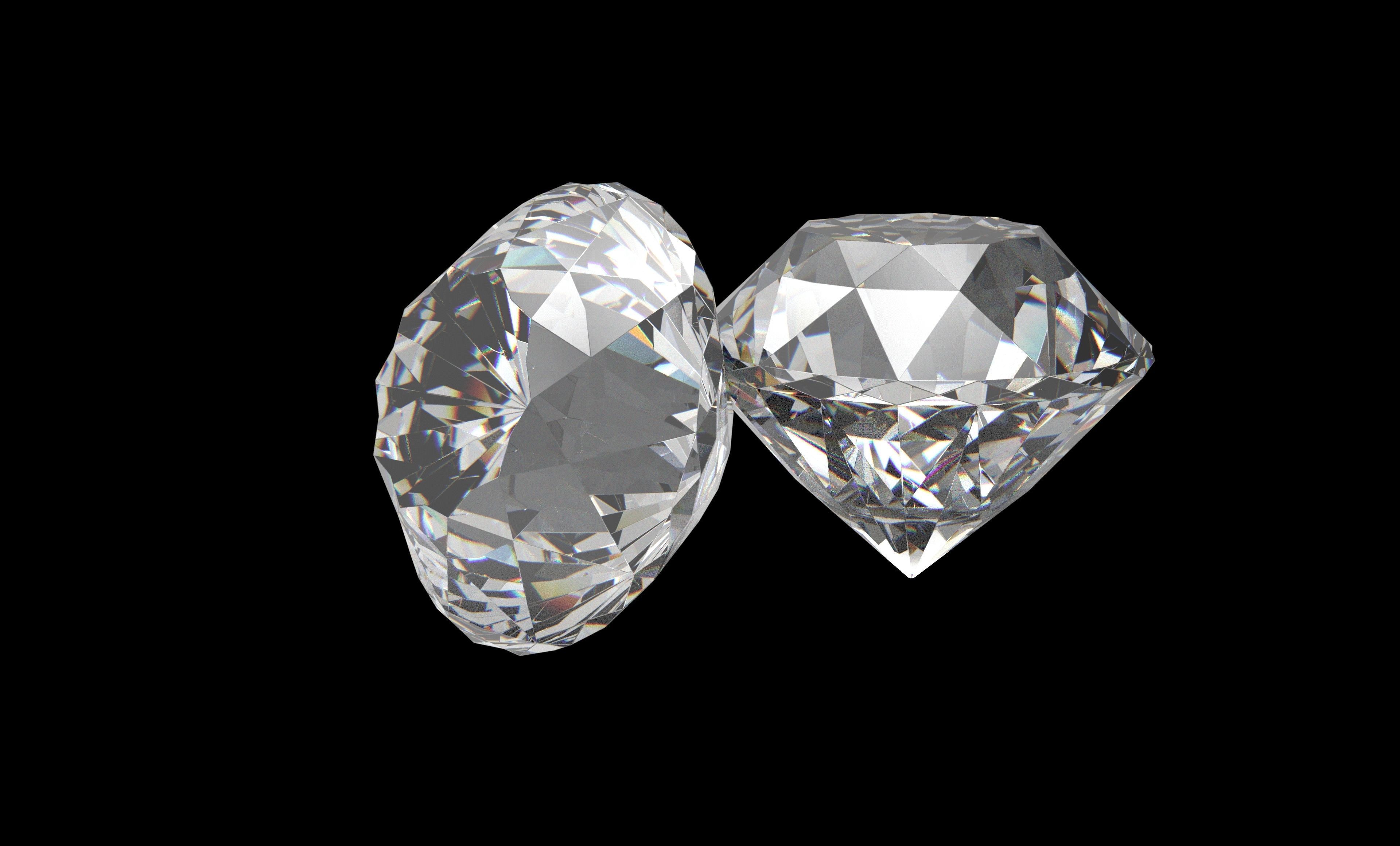 3D model diamond two diamonds VR / AR / low-poly | CGTrader