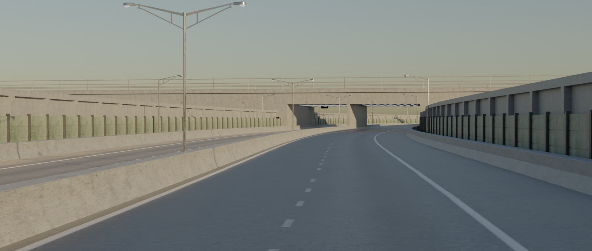 Highway animation scene 3D model animated rigged | CGTrader