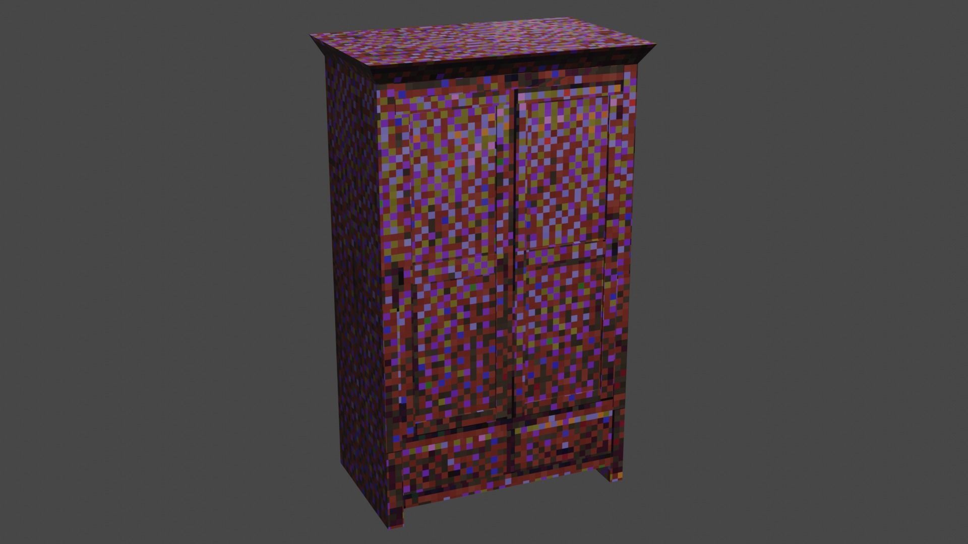 3D model Closet Cabinet - PS1 PSX style VR / AR / low-poly | CGTrader