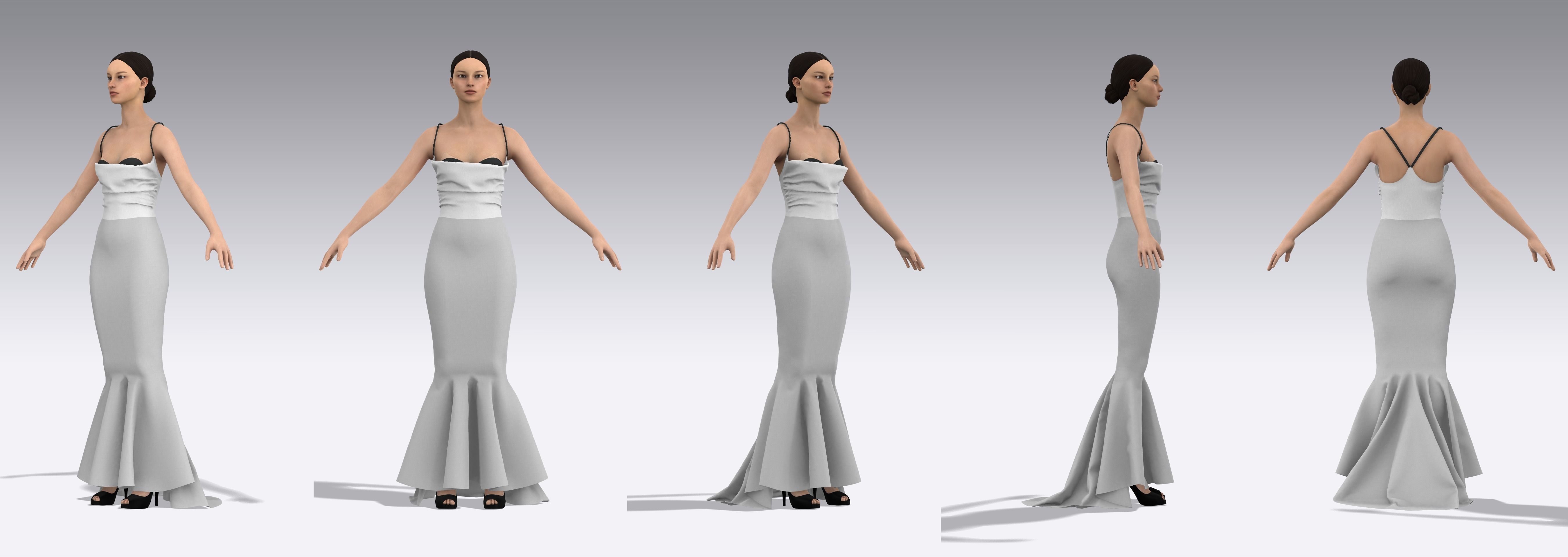 Dress Outfits MD CLO 3D ZPRJ ZPAC project files 3D model | CGTrader