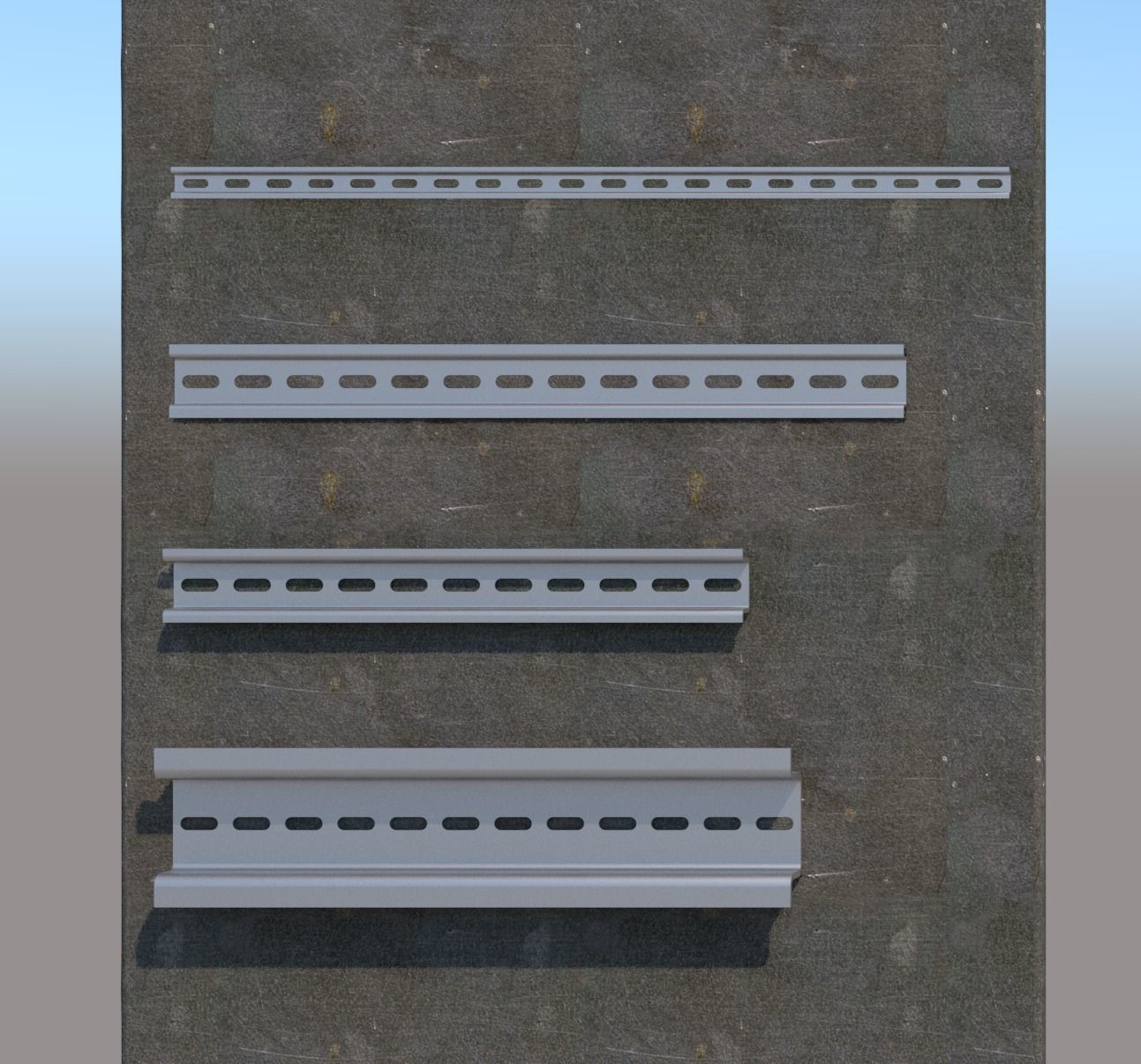 Parametrical DIN rails TH-series for Revit 3D model | CGTrader