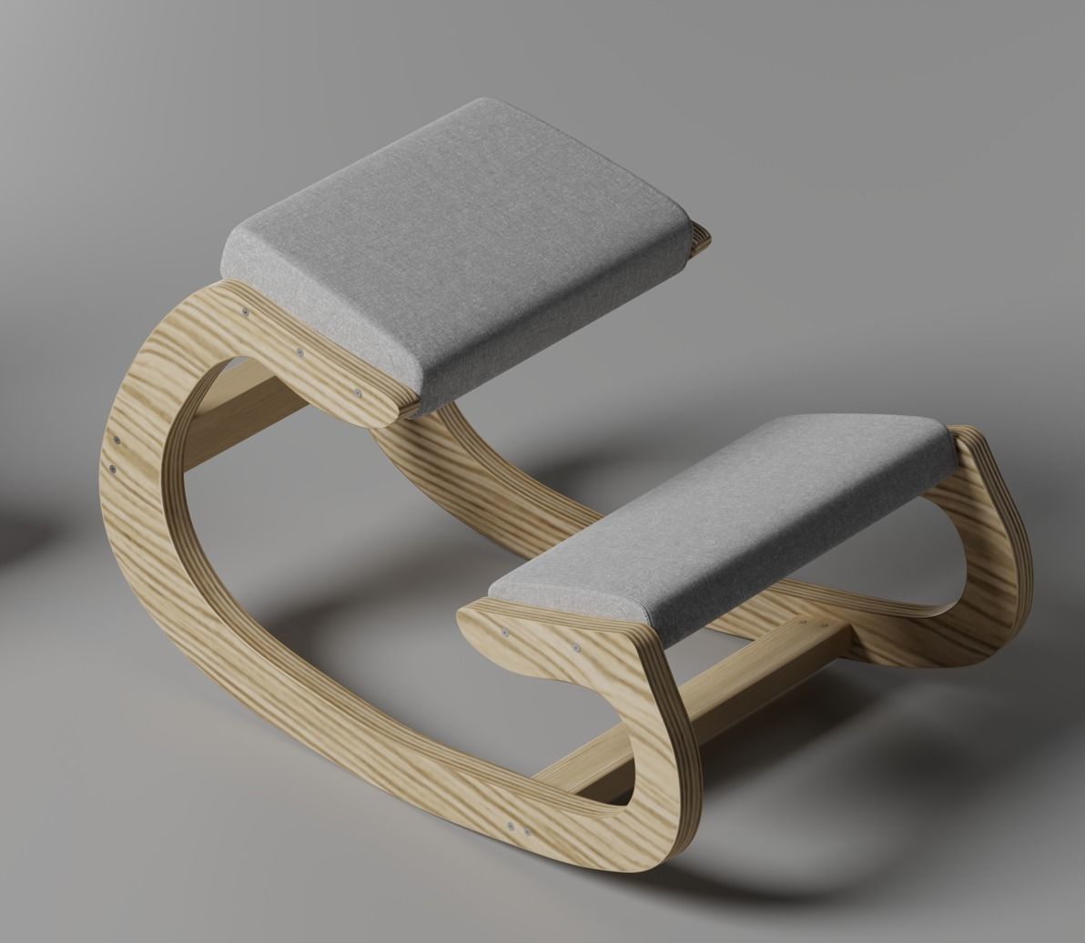 Predawn Ergonomic Kneeling Chair for Upright Posture free 3D model ...