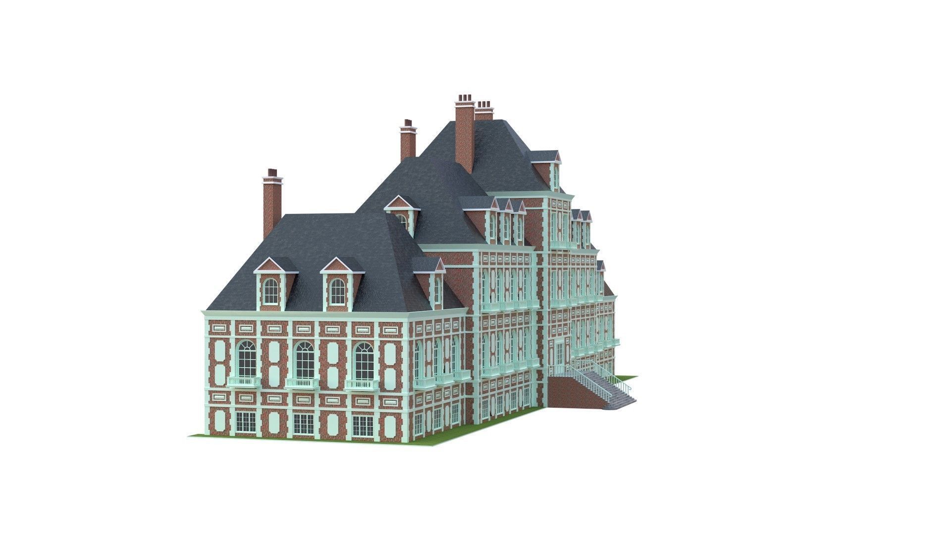 Double Classic Mansion 3D model | CGTrader