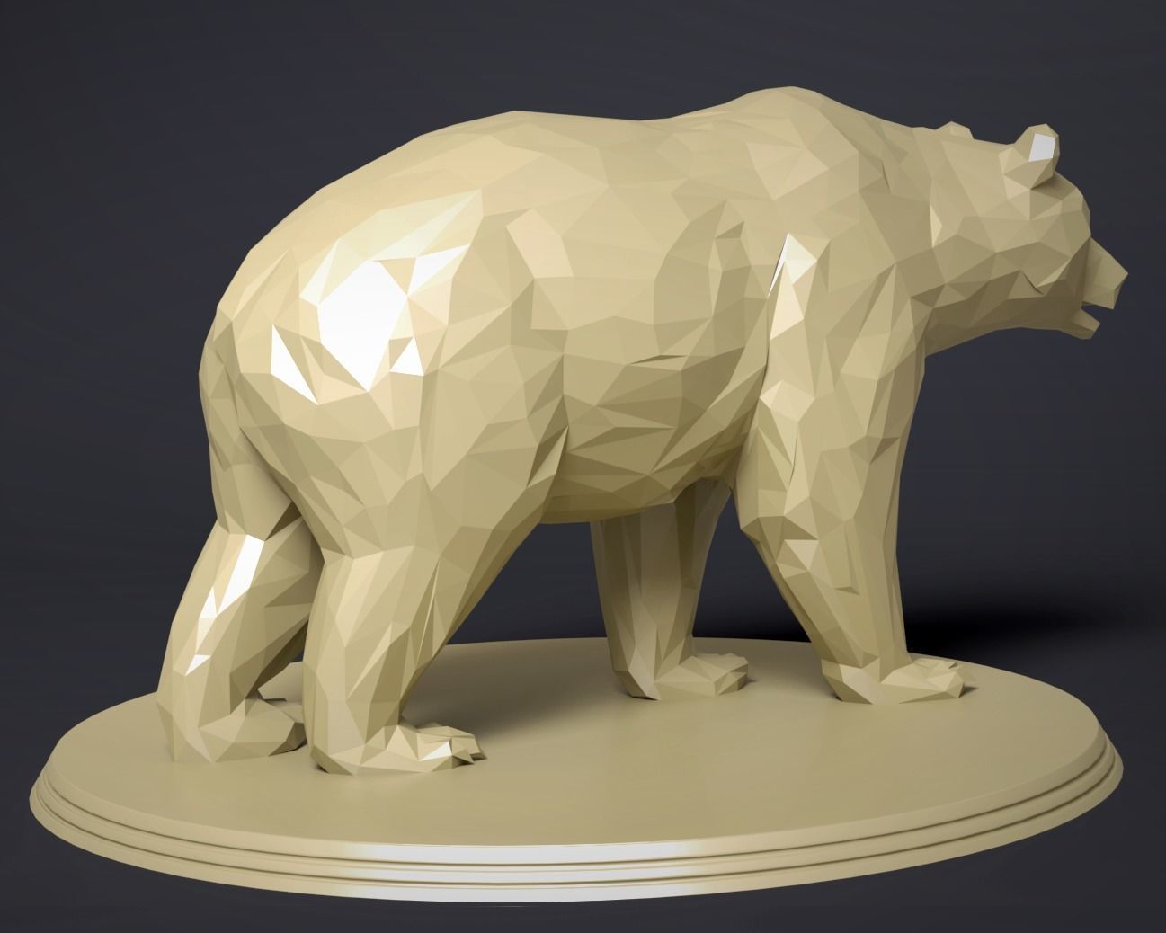 3D model Bear Low Poly 3D model polygonal polar VR / AR / low-poly | CGTrader