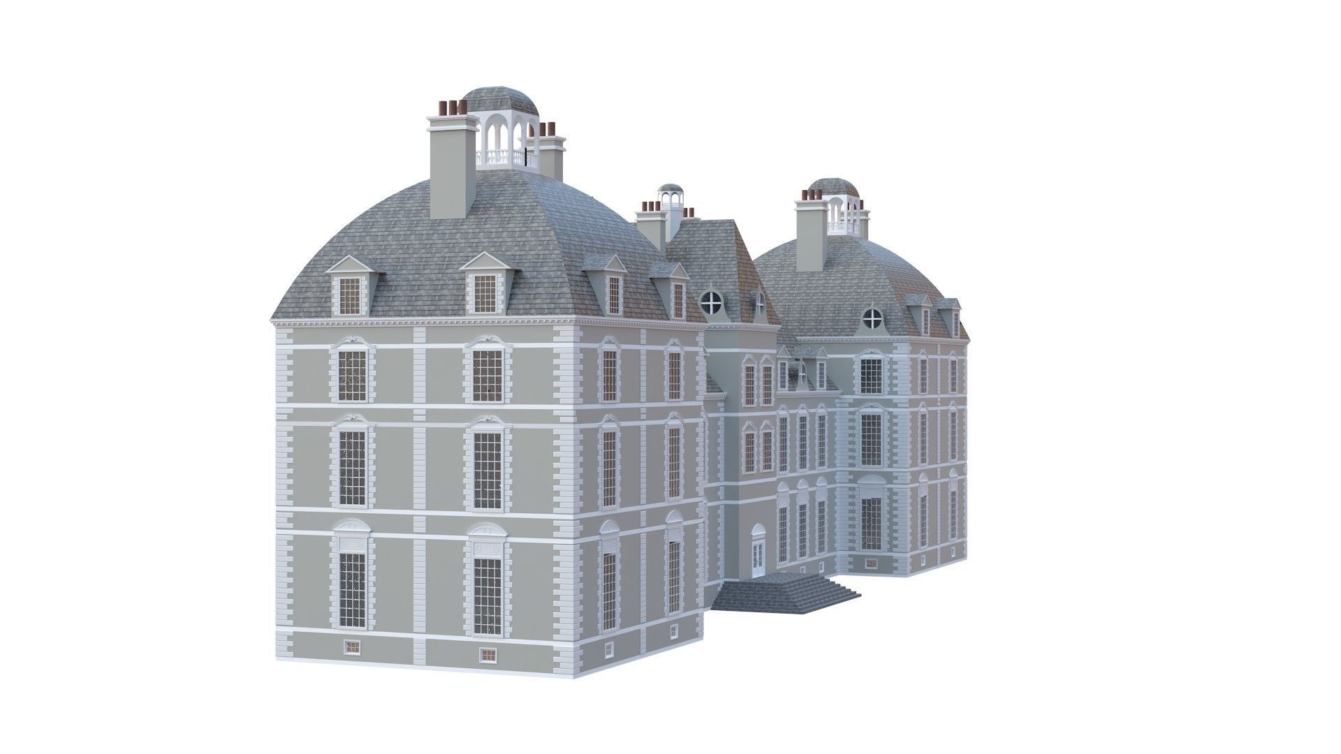 French Chateau 3D model | CGTrader