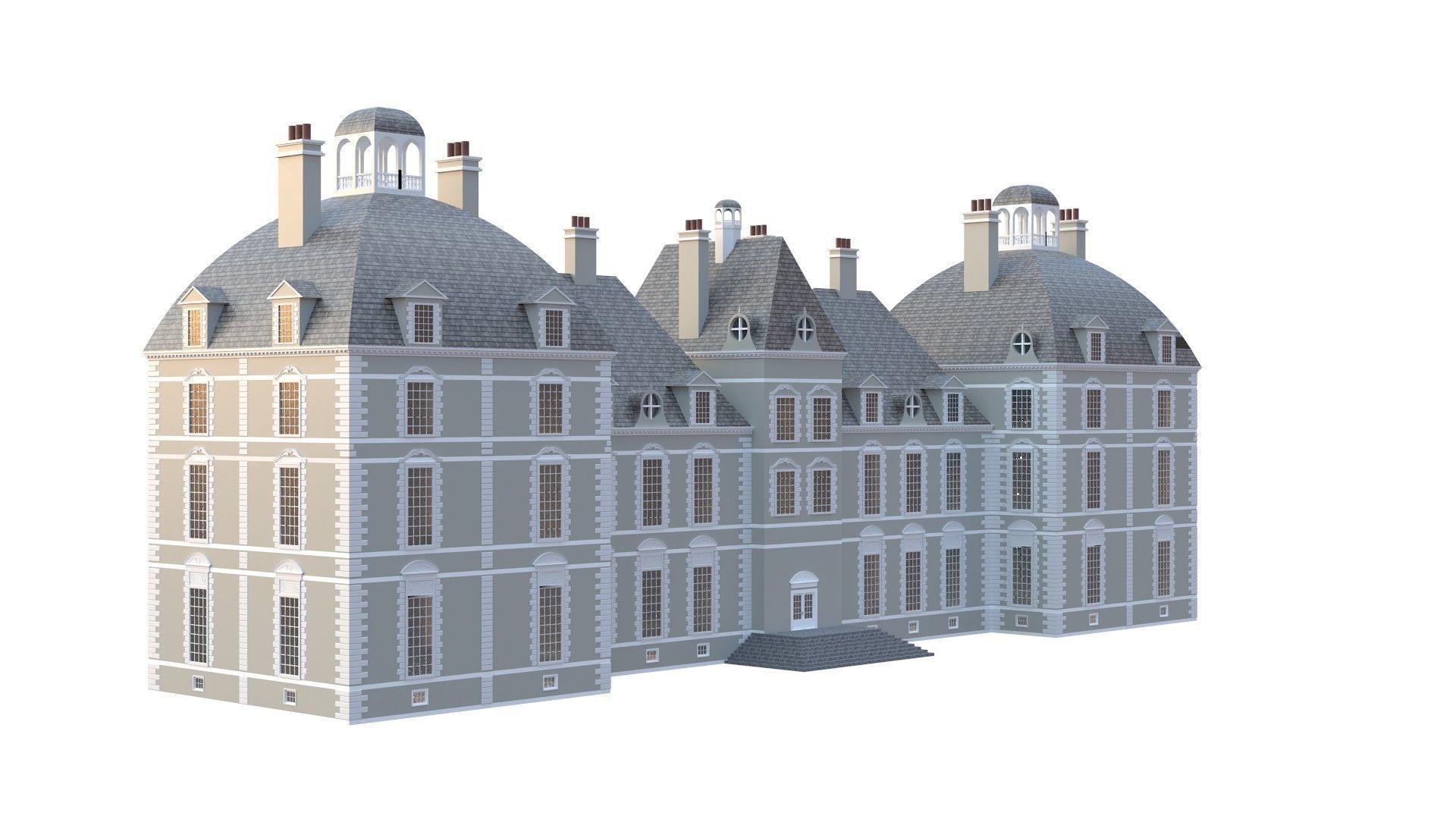 French Chateau 3D model | CGTrader