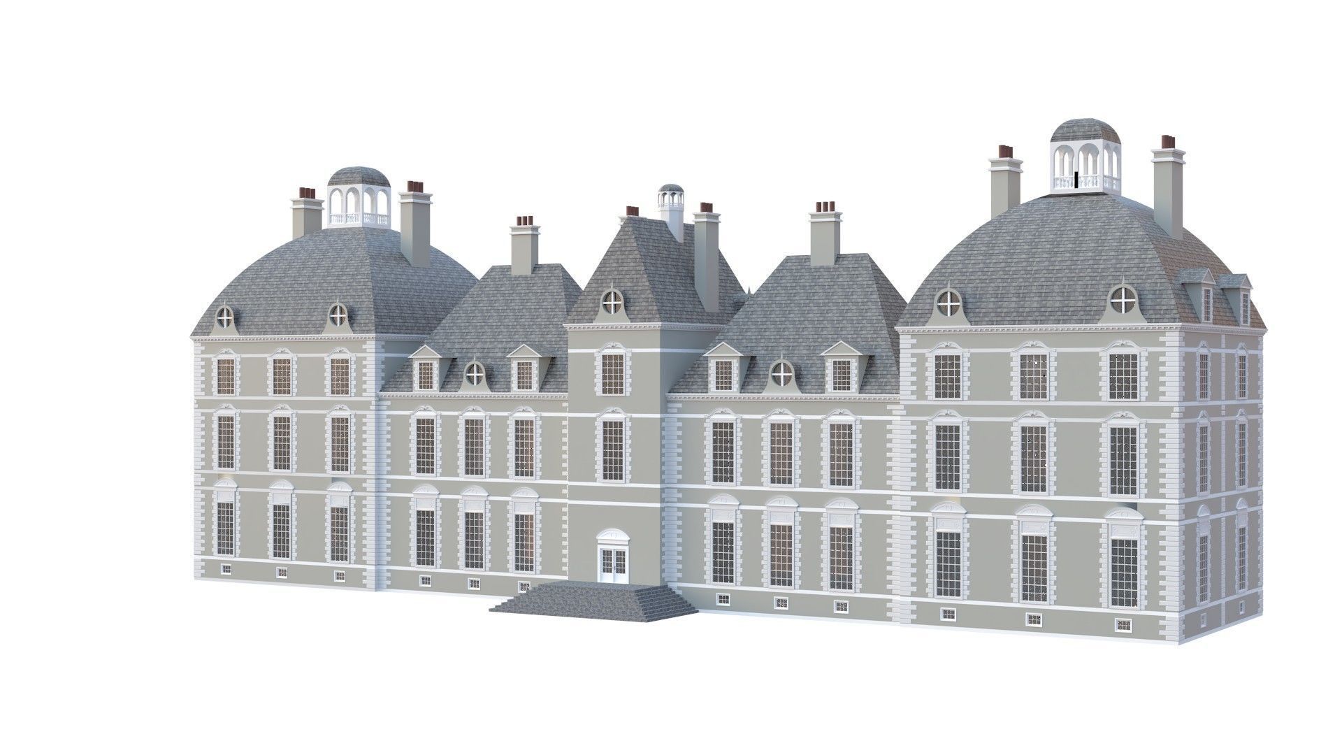 French Chateau 3D model | CGTrader