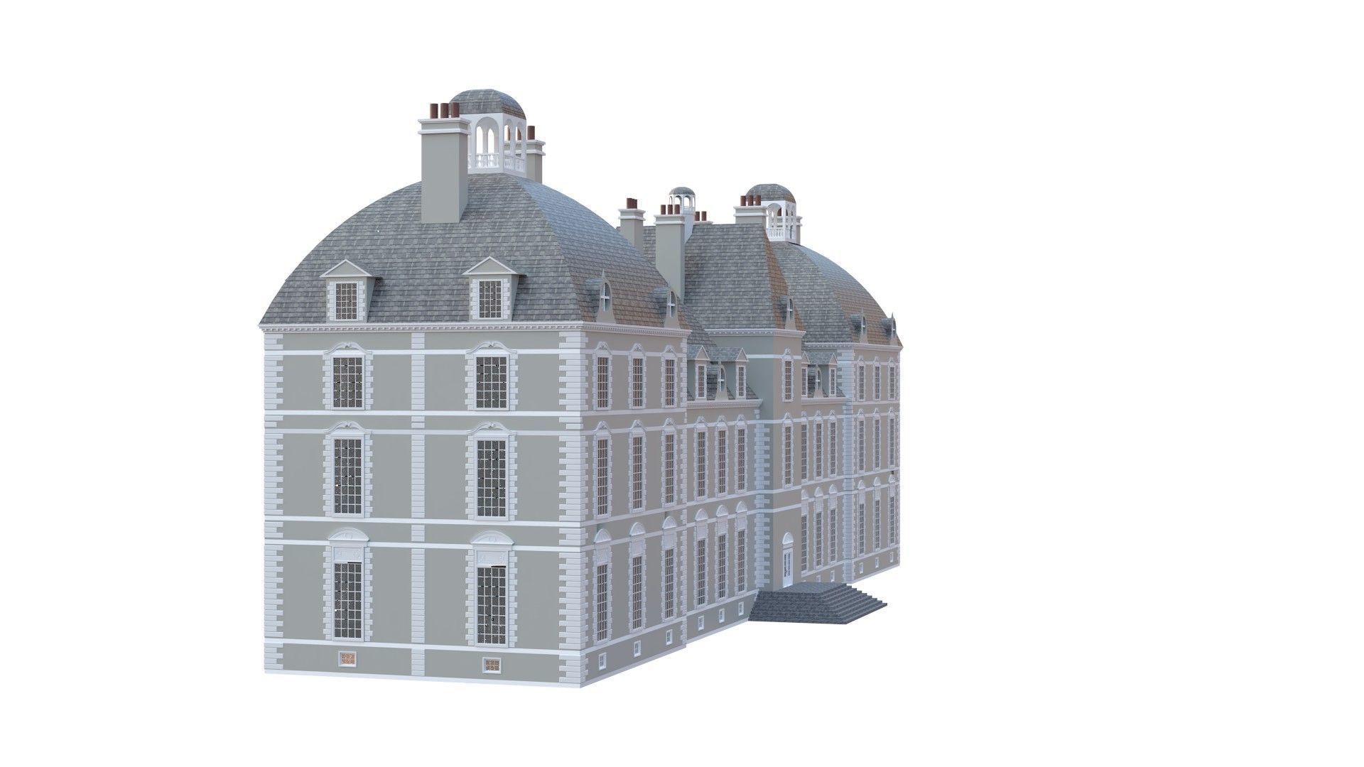 French Chateau 3D model | CGTrader