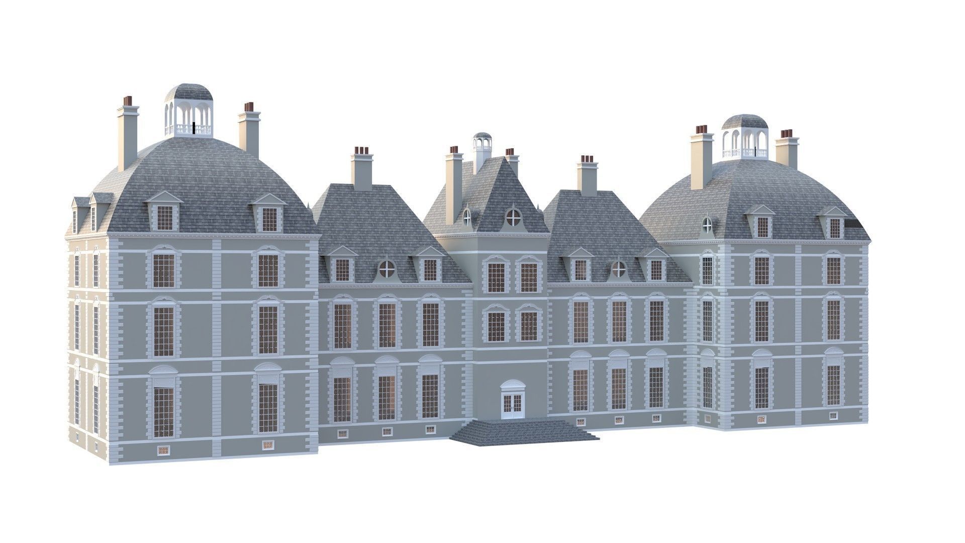 French Chateau 3D model | CGTrader