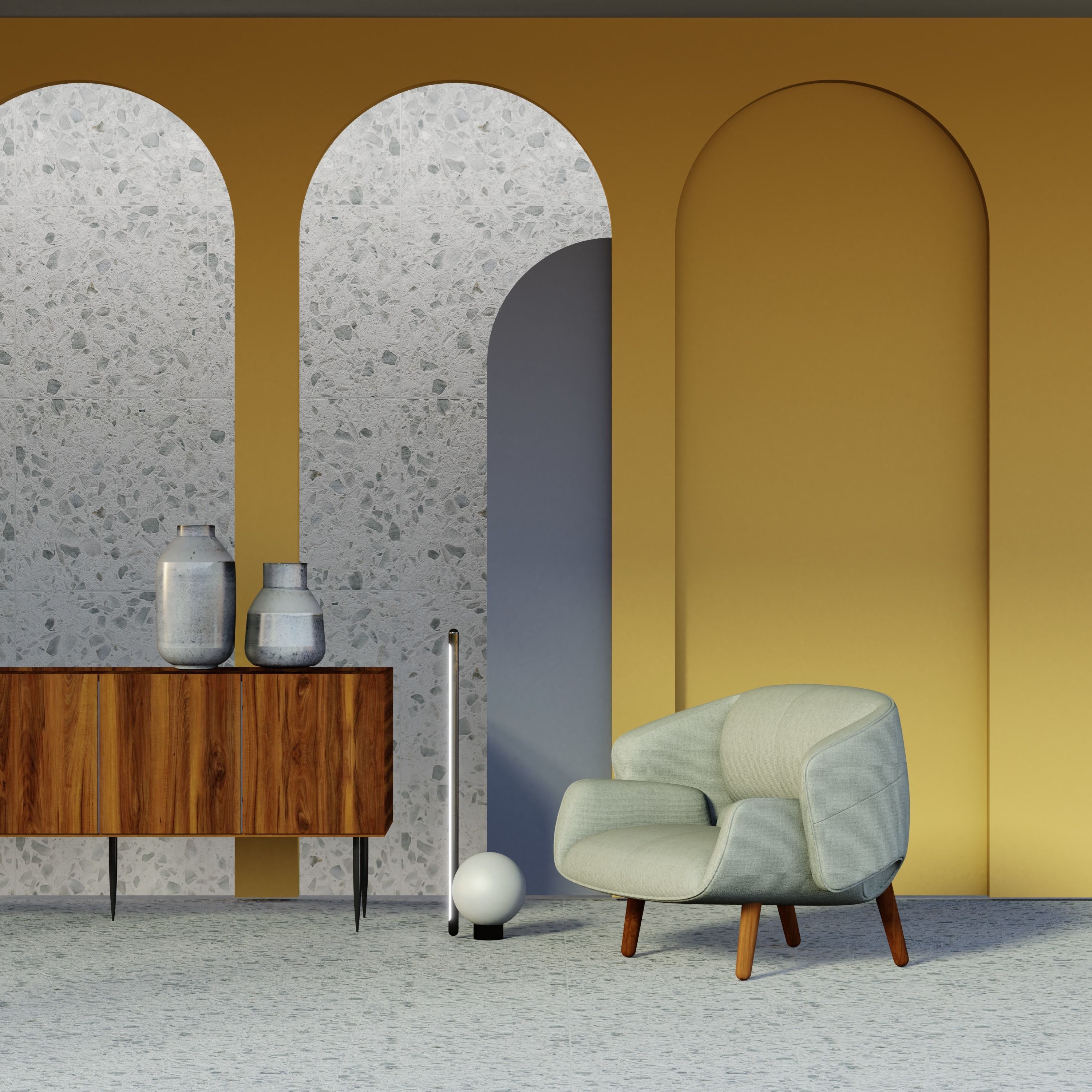Simple Abstract Interior Scene free 3D model | CGTrader