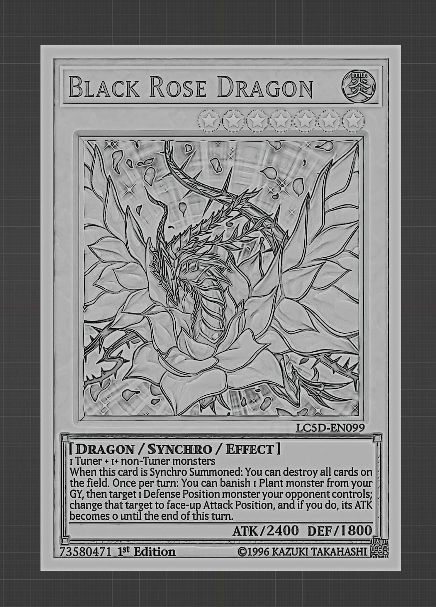 black rose dragon - yugioh 3D model 3D printable | CGTrader