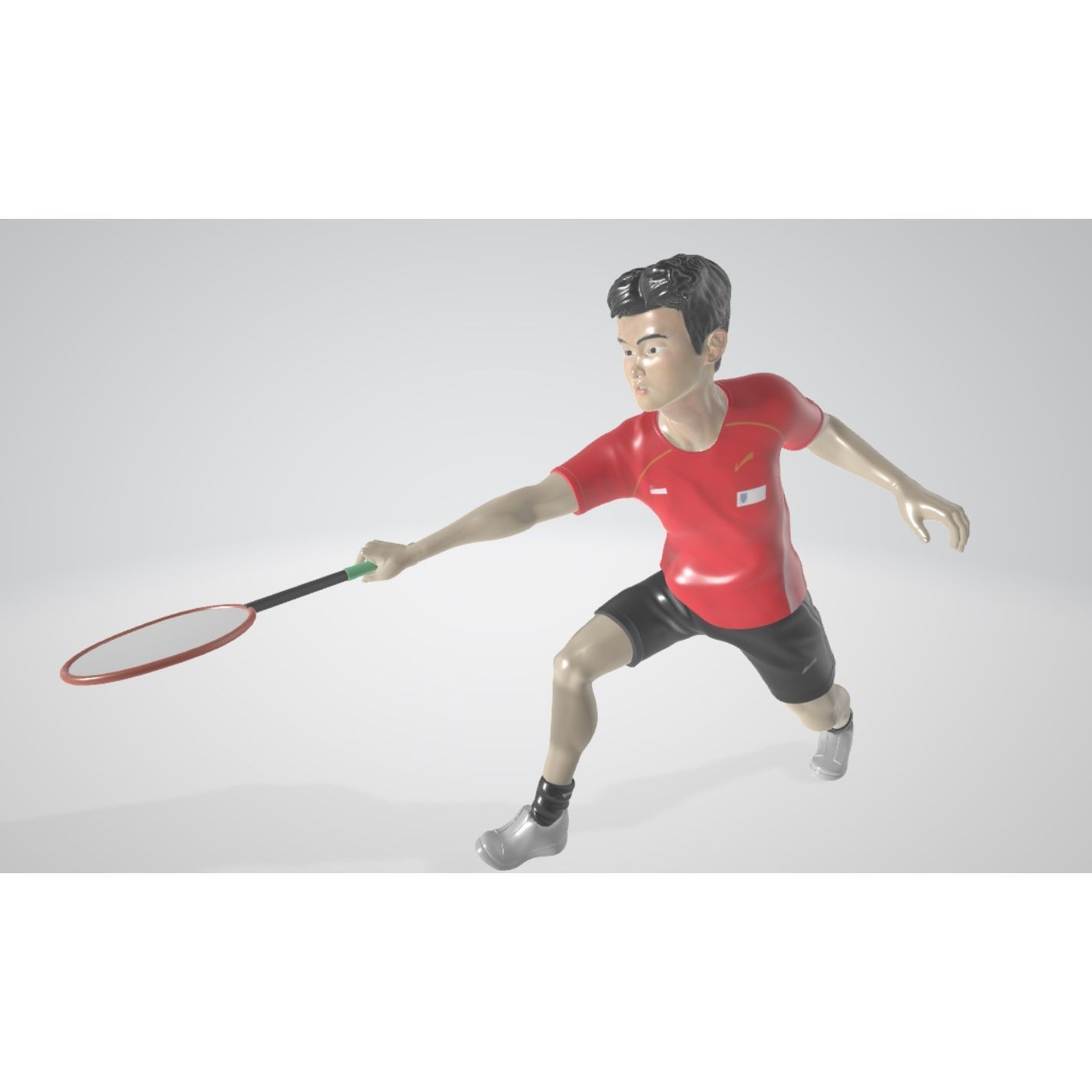 Tennis Player - Badminton Player 3D model 3D printable | CGTrader