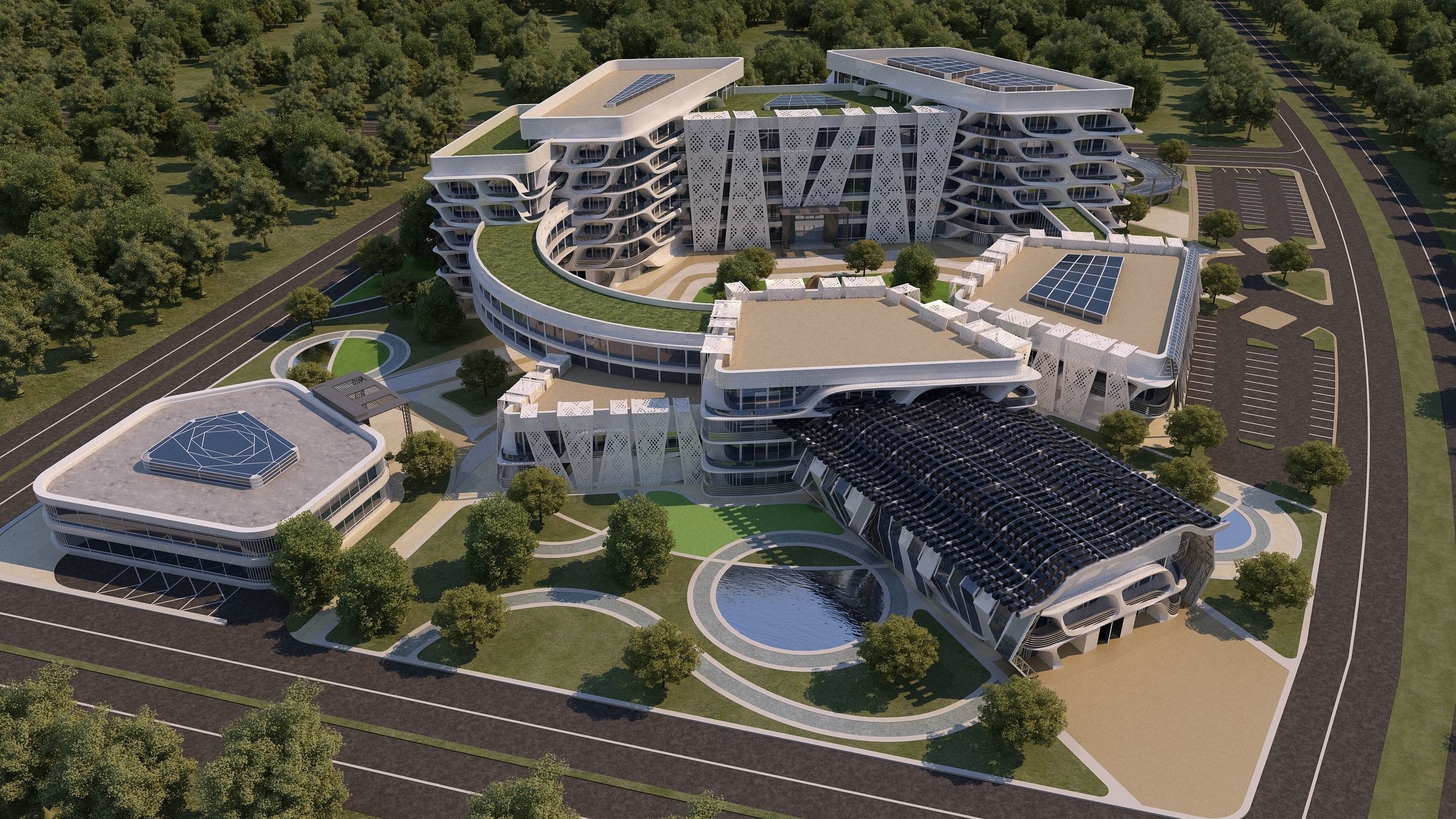 0062 - Hospital - Medical Building - 2Ds Plans - 3Ds Files 3D model ...