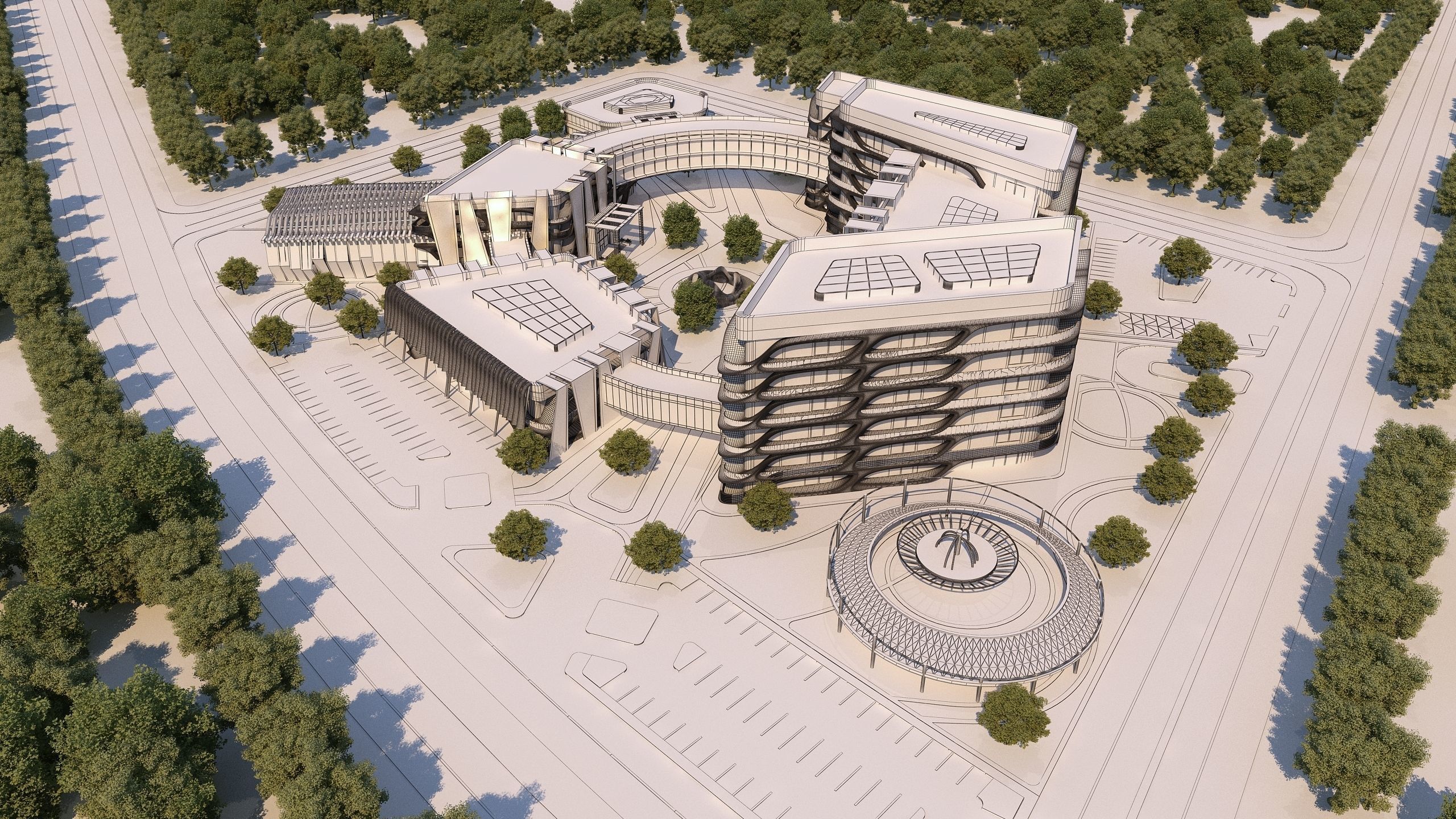 0062 - Hospital - Medical Building - 2Ds Plans - 3Ds Files 3D model ...