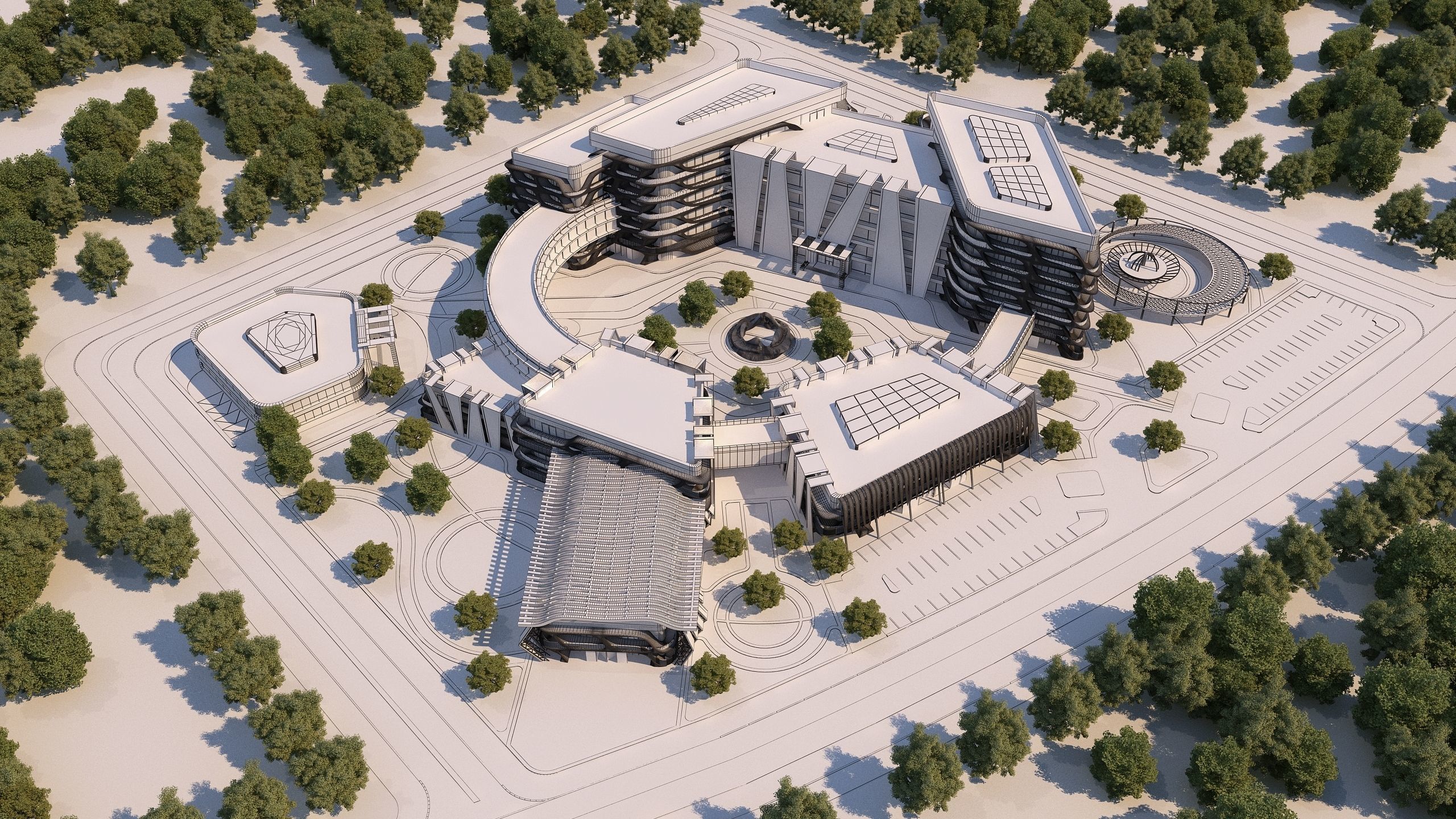 0062 - Hospital - Medical Building - 2Ds Plans - 3Ds Files 3D model ...