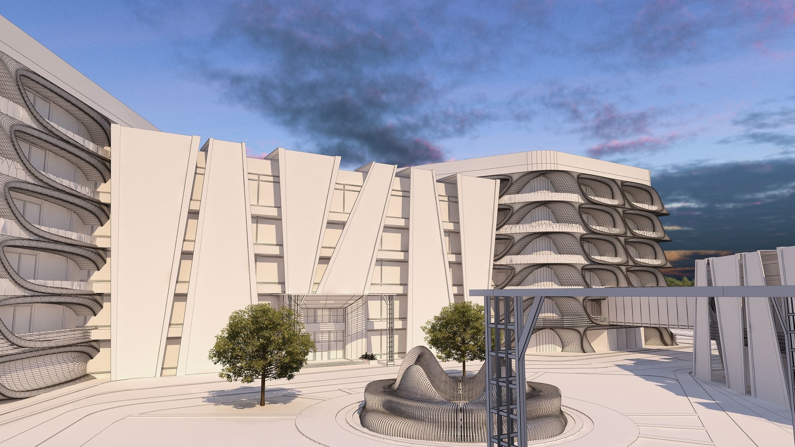 0062 - Hospital - Medical Building - 2Ds Plans - 3Ds Files 3D model ...