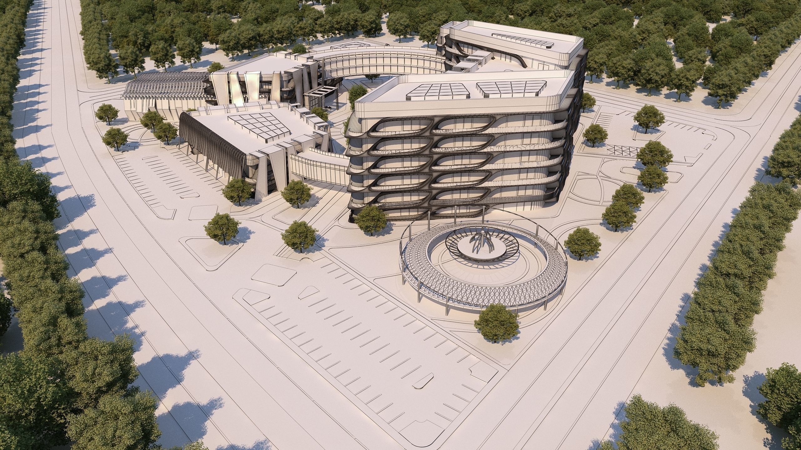 0062 - Hospital - Medical Building - 2Ds Plans - 3Ds Files 3D model ...