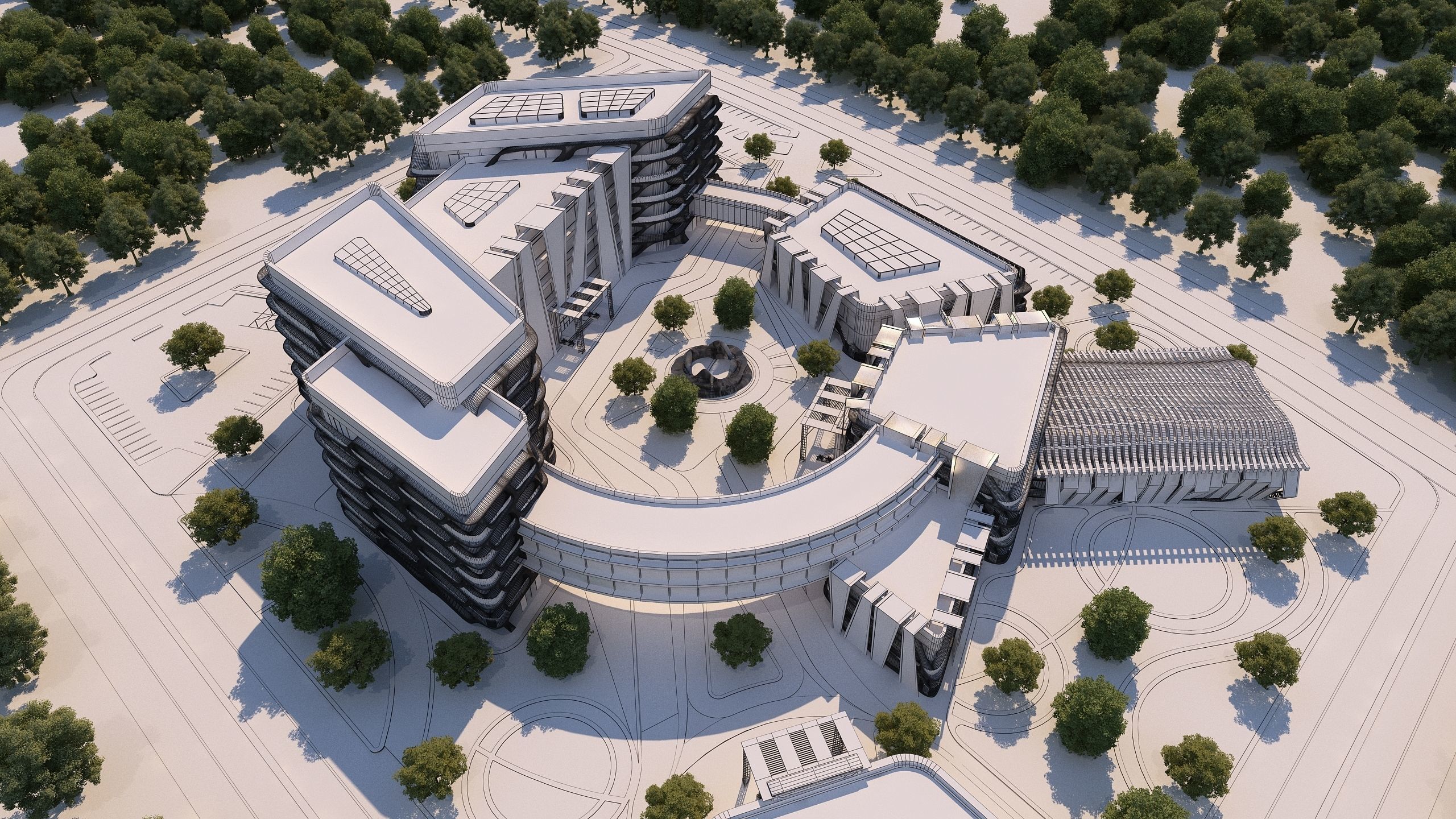 0062 - Hospital - Medical Building - 2Ds Plans - 3Ds Files 3D model ...