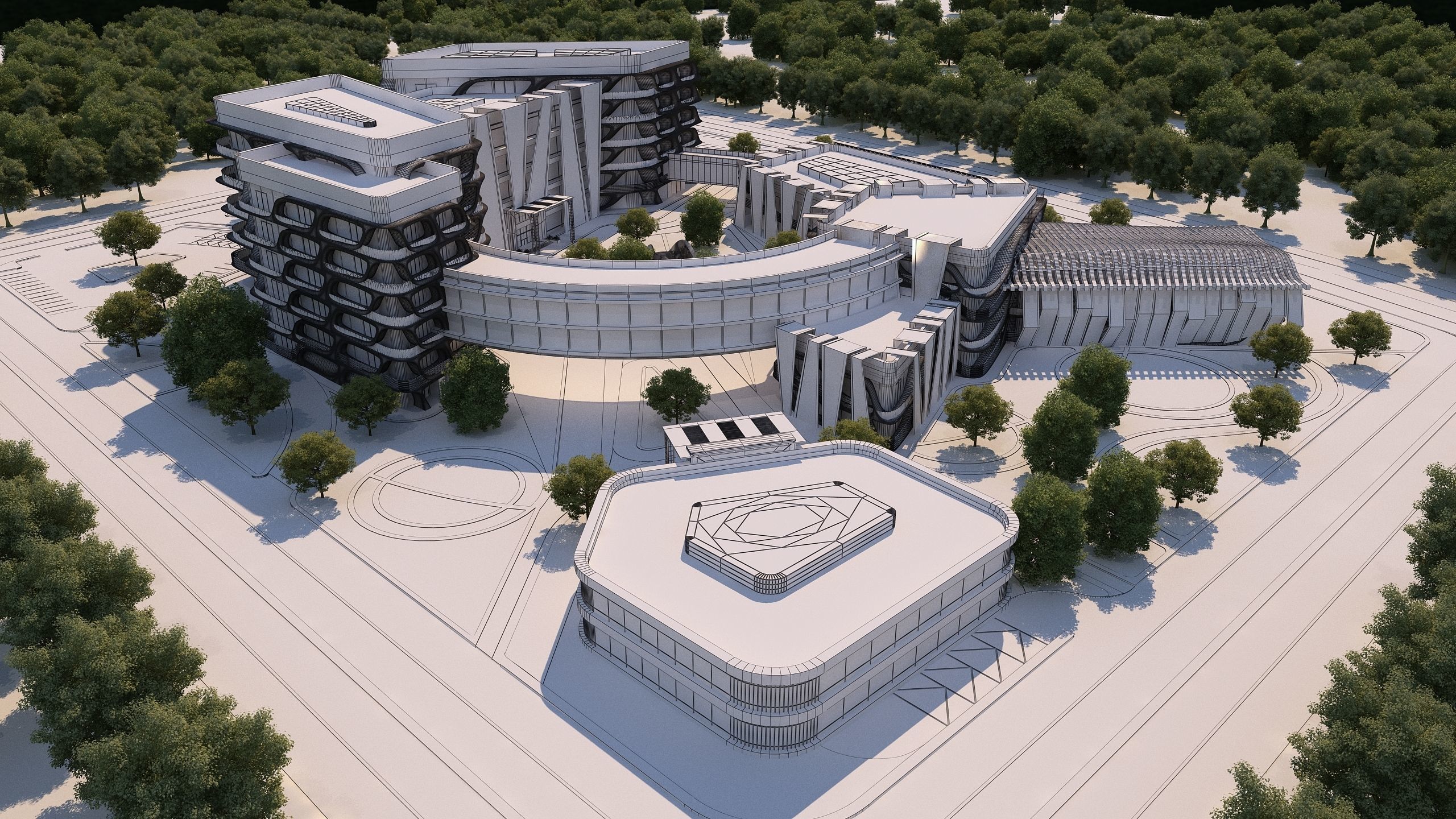 0062 - Hospital - Medical Building - 2Ds Plans - 3Ds Files 3D model ...