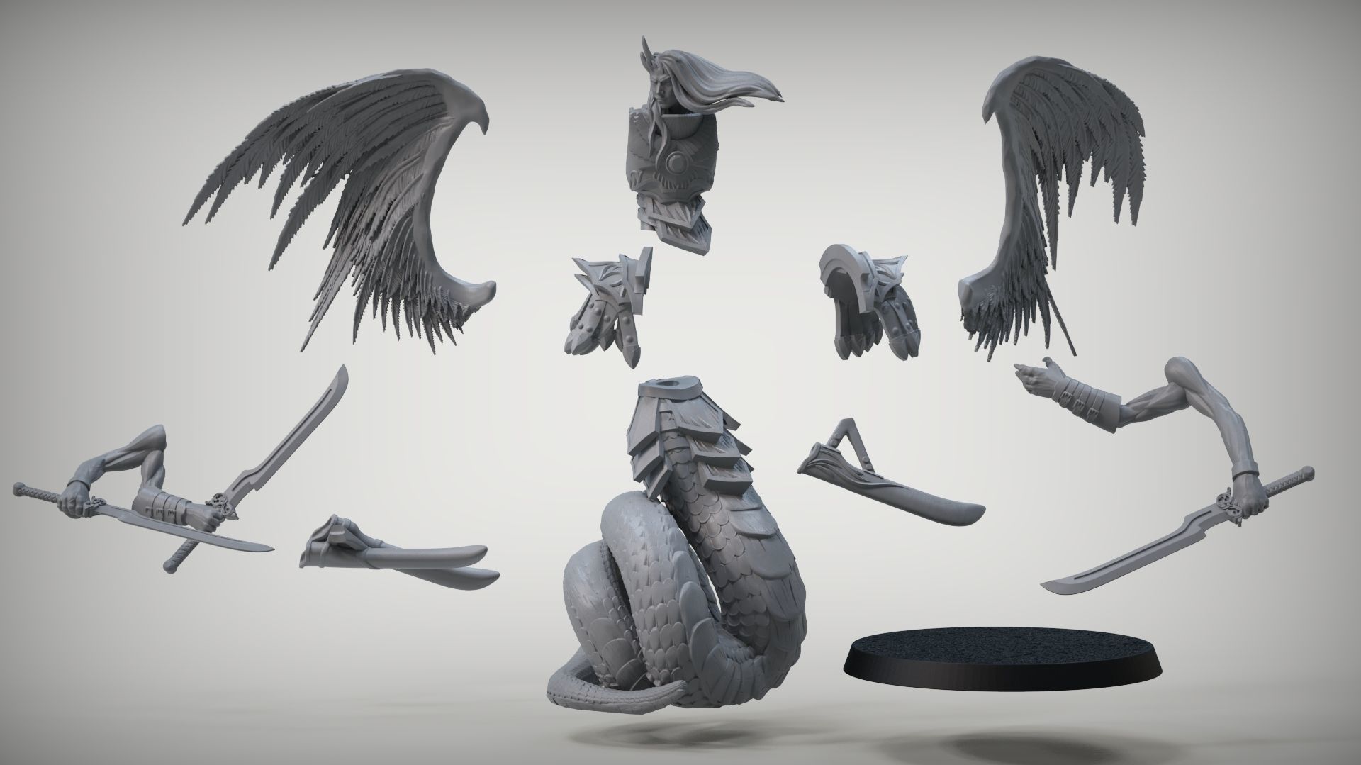 NAGA WARRIOR 3D model 3D printable | CGTrader