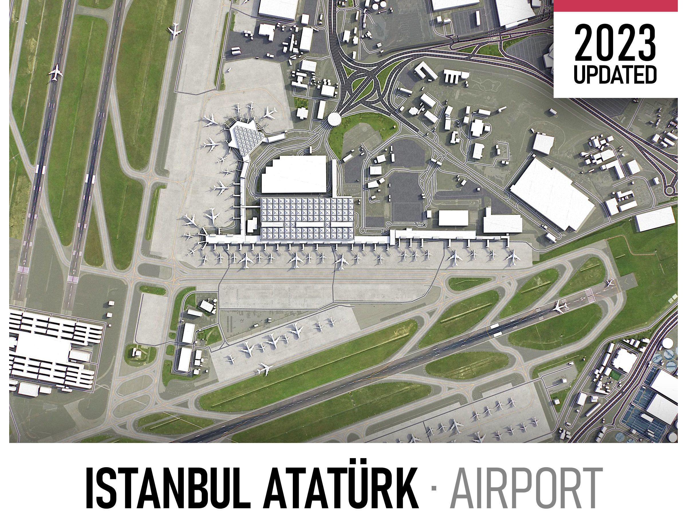 3D model Istanbul Ataturk Airport VR / AR / low-poly | CGTrader