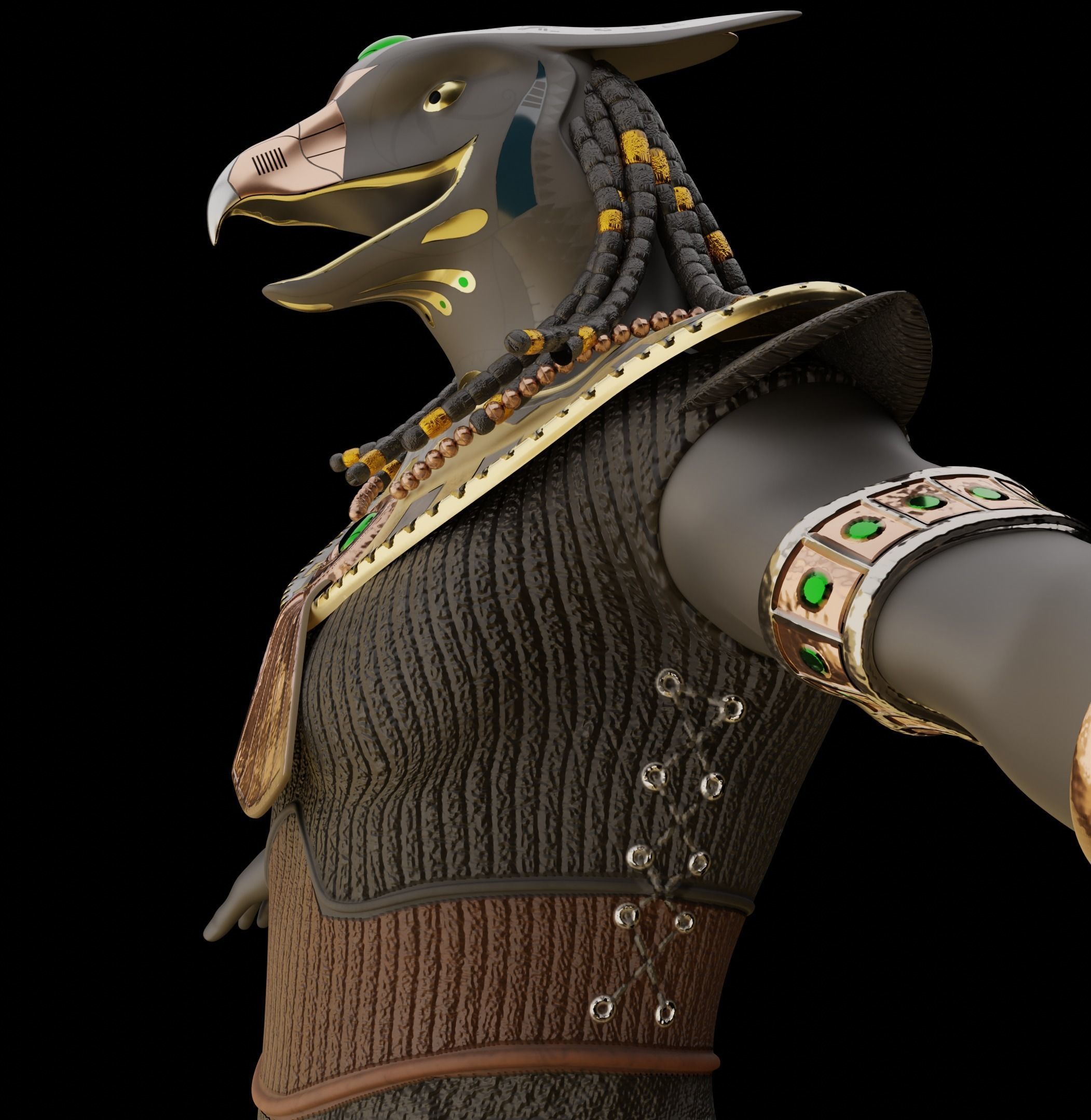 Horus God Egyptian 3D model rigged | CGTrader