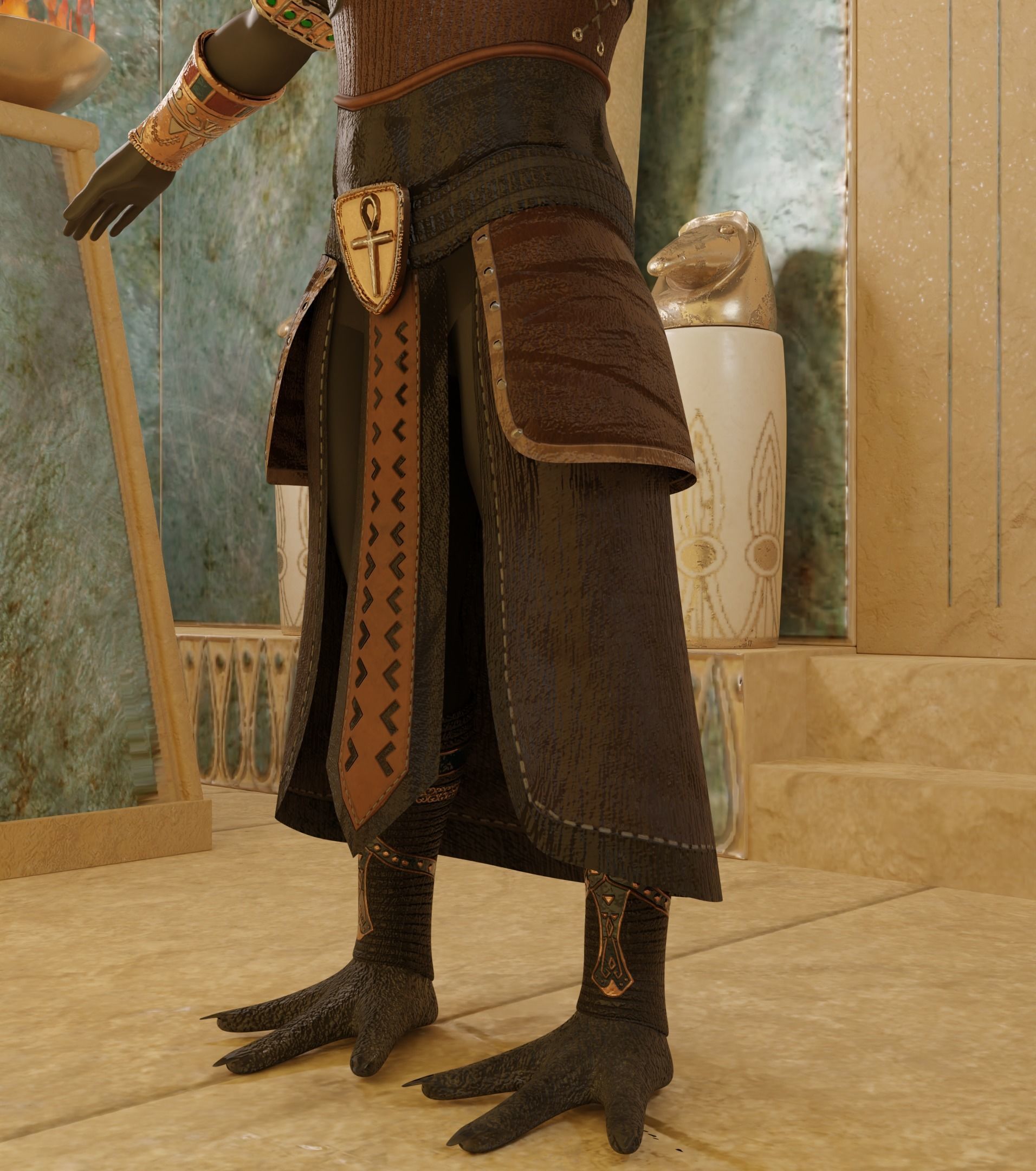 Horus God Egyptian 3D model rigged | CGTrader