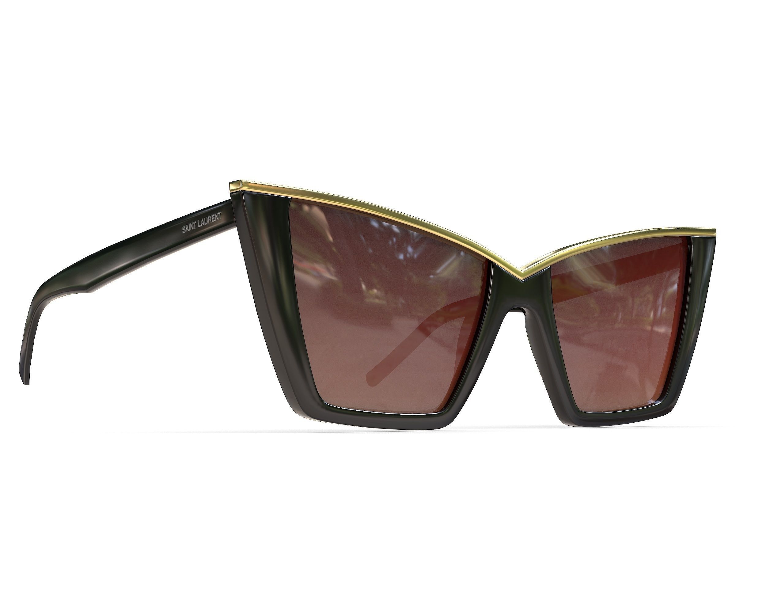 3D model YSL Saint Laurent SL 570 Sunglasses VR / AR / low-poly | CGTrader