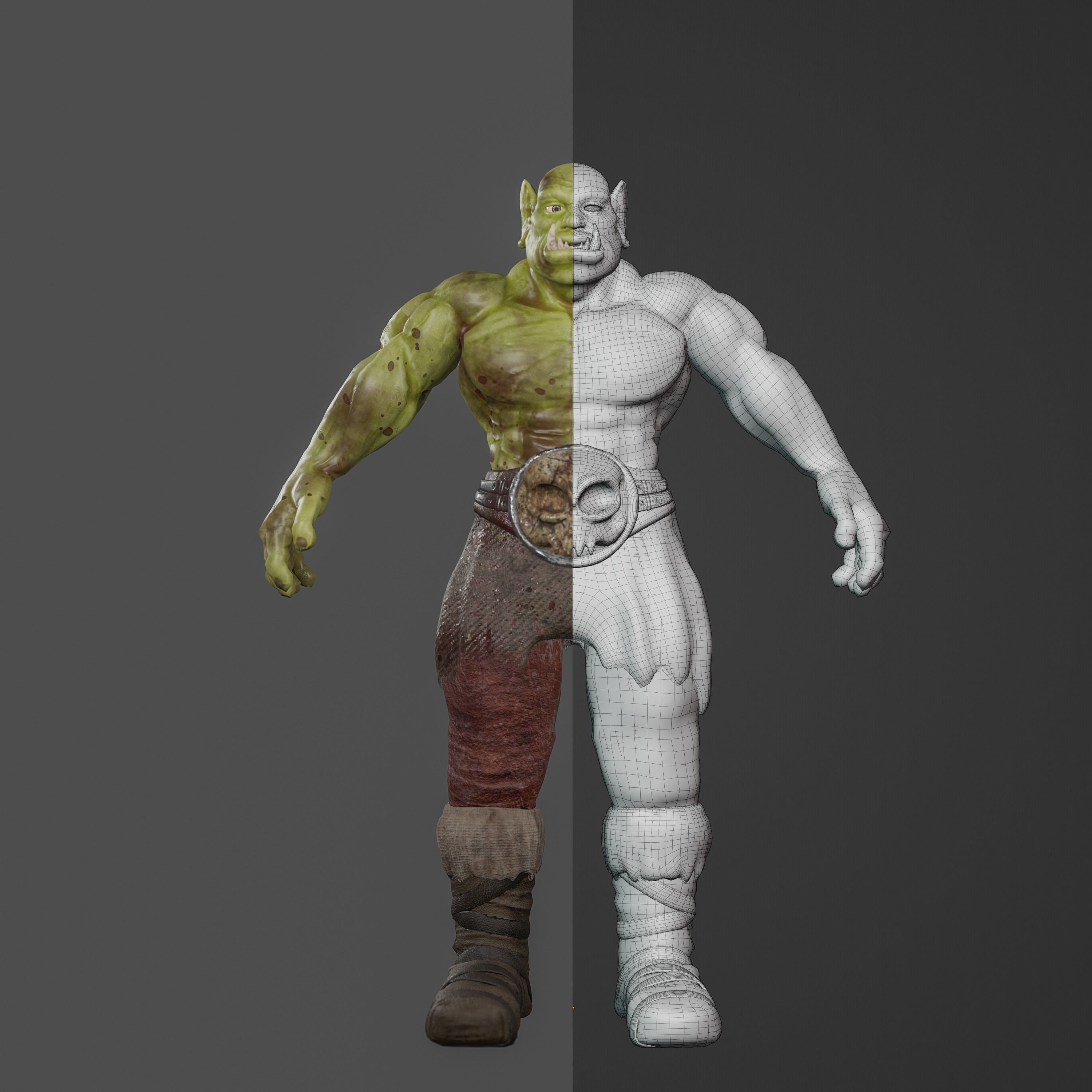 ORC warior Low polymodel free VR / AR / low-poly 3D model rigged | CGTrader