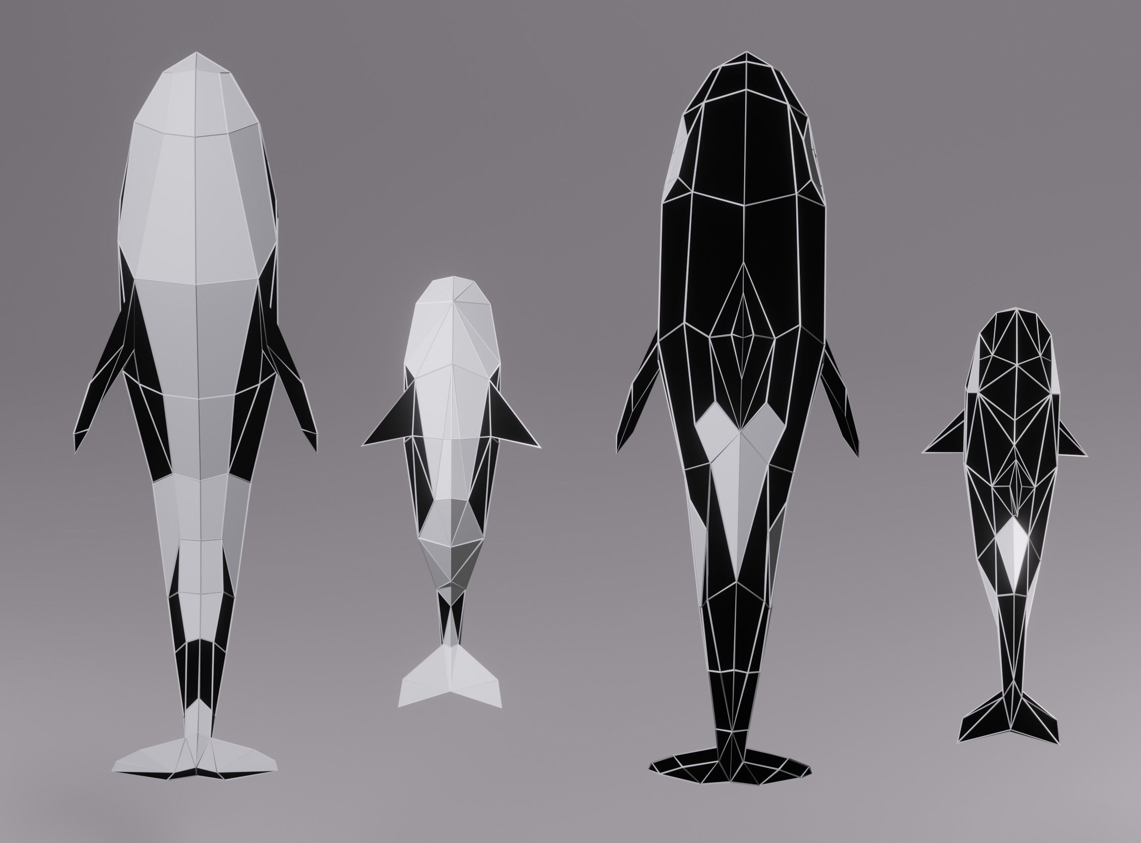 3D model Orca Whale Low Poly Model VR / AR / low-poly | CGTrader