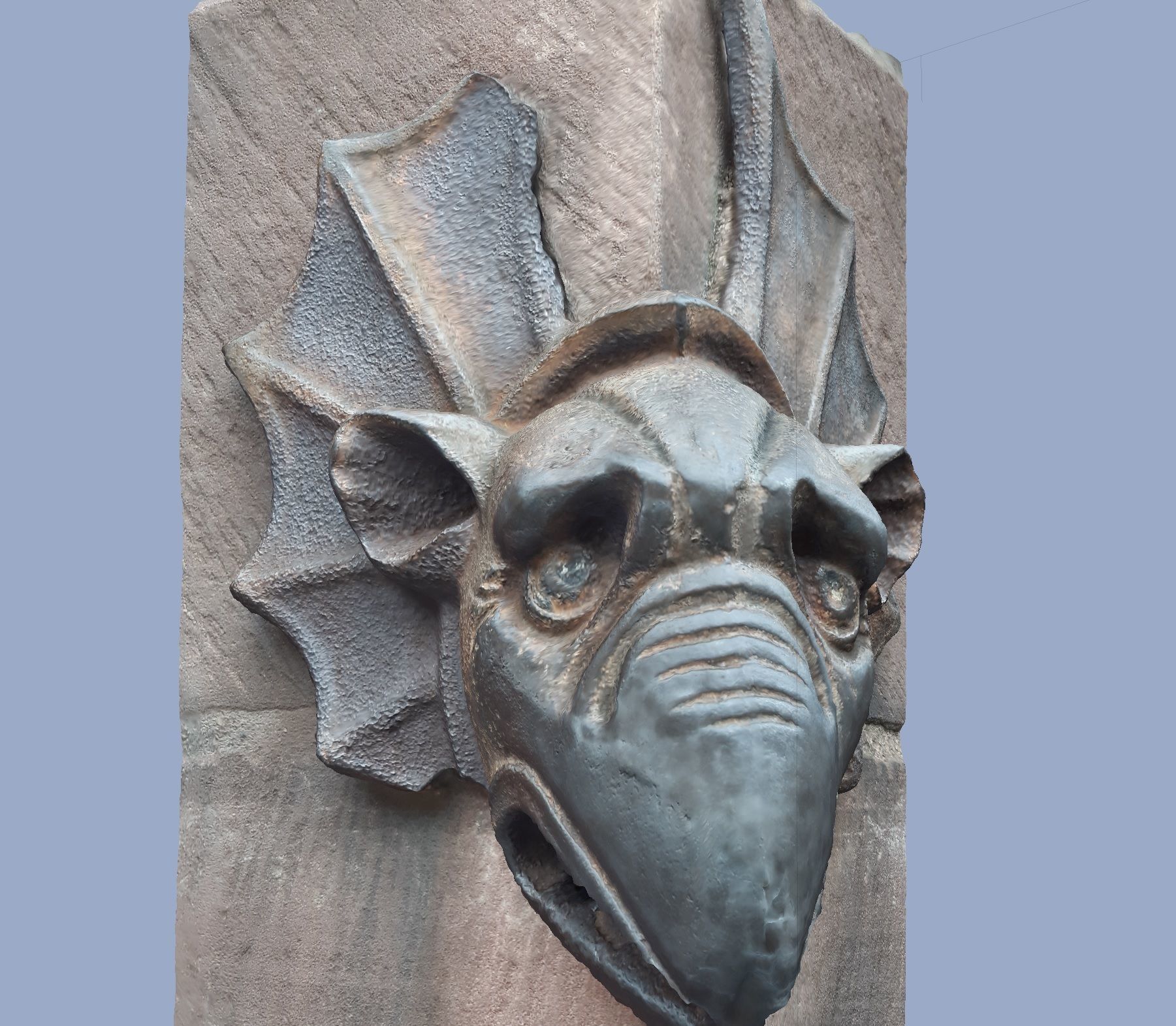 3D model Corner Middle Ages Griffin decoration LowPoly VR / AR / low ...