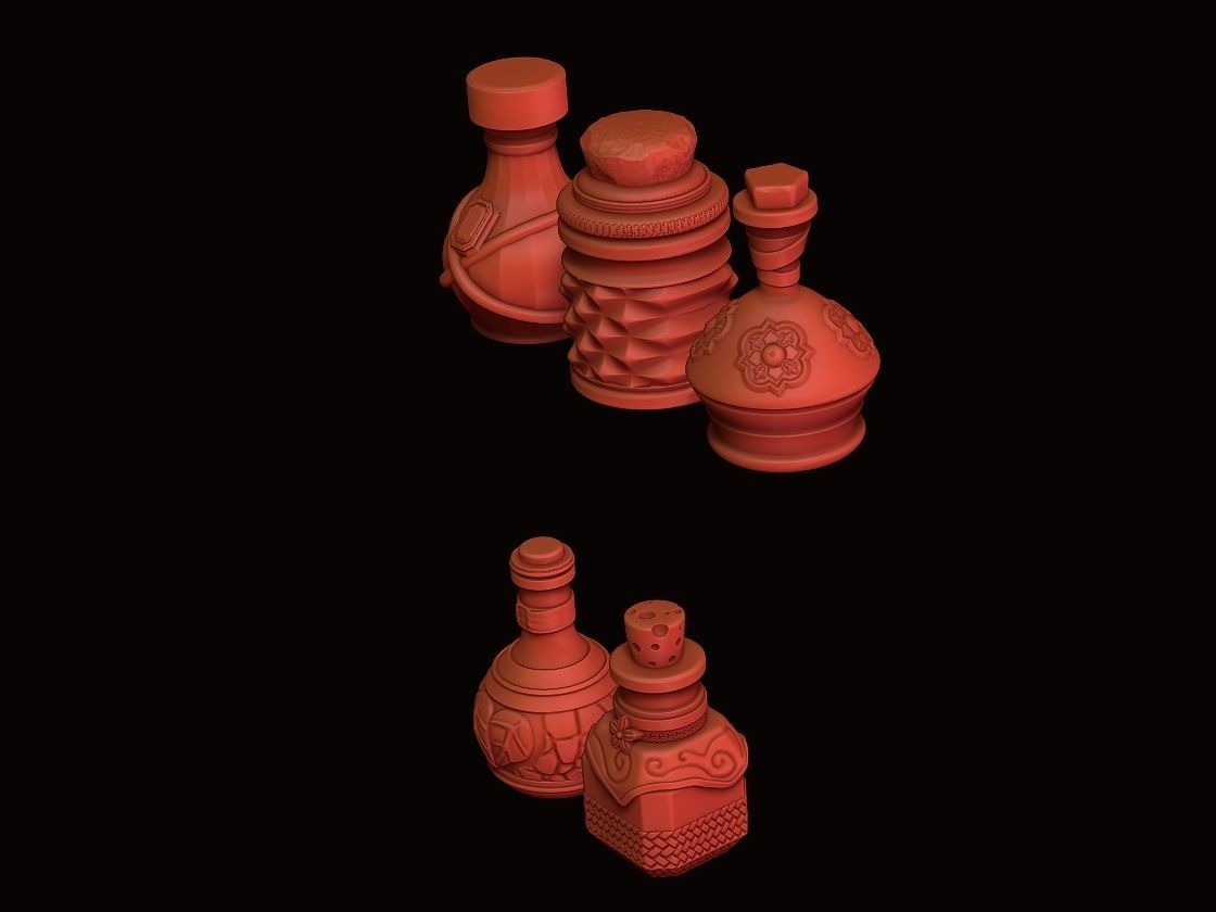 Magic Potions Store 3D model 3D printable | CGTrader