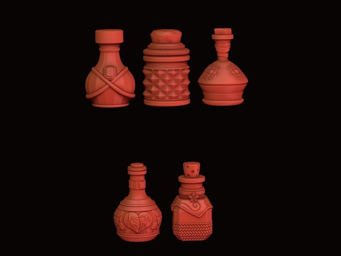 Magic Potions Store 3D model 3D printable | CGTrader