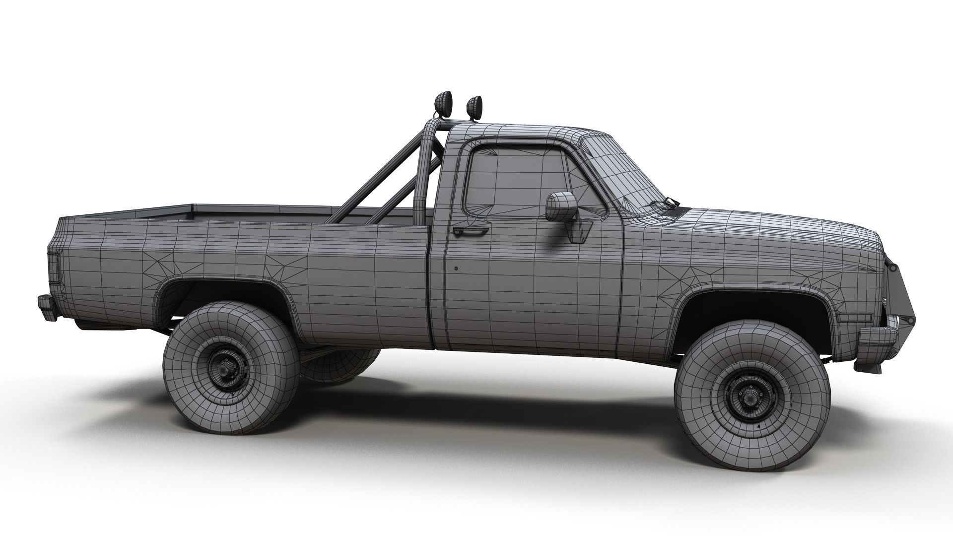 3D model 4x4 pickup VR / AR / low-poly | CGTrader
