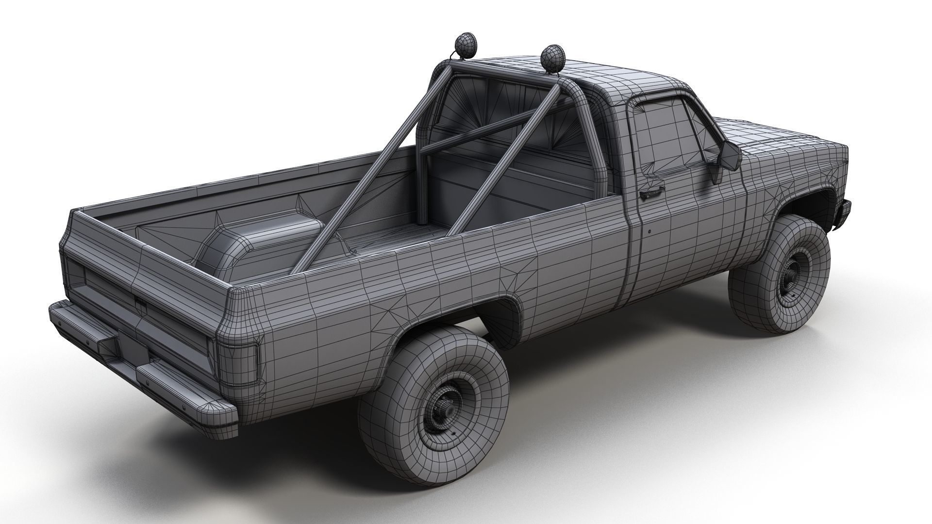 3D model 4x4 pickup VR / AR / low-poly | CGTrader