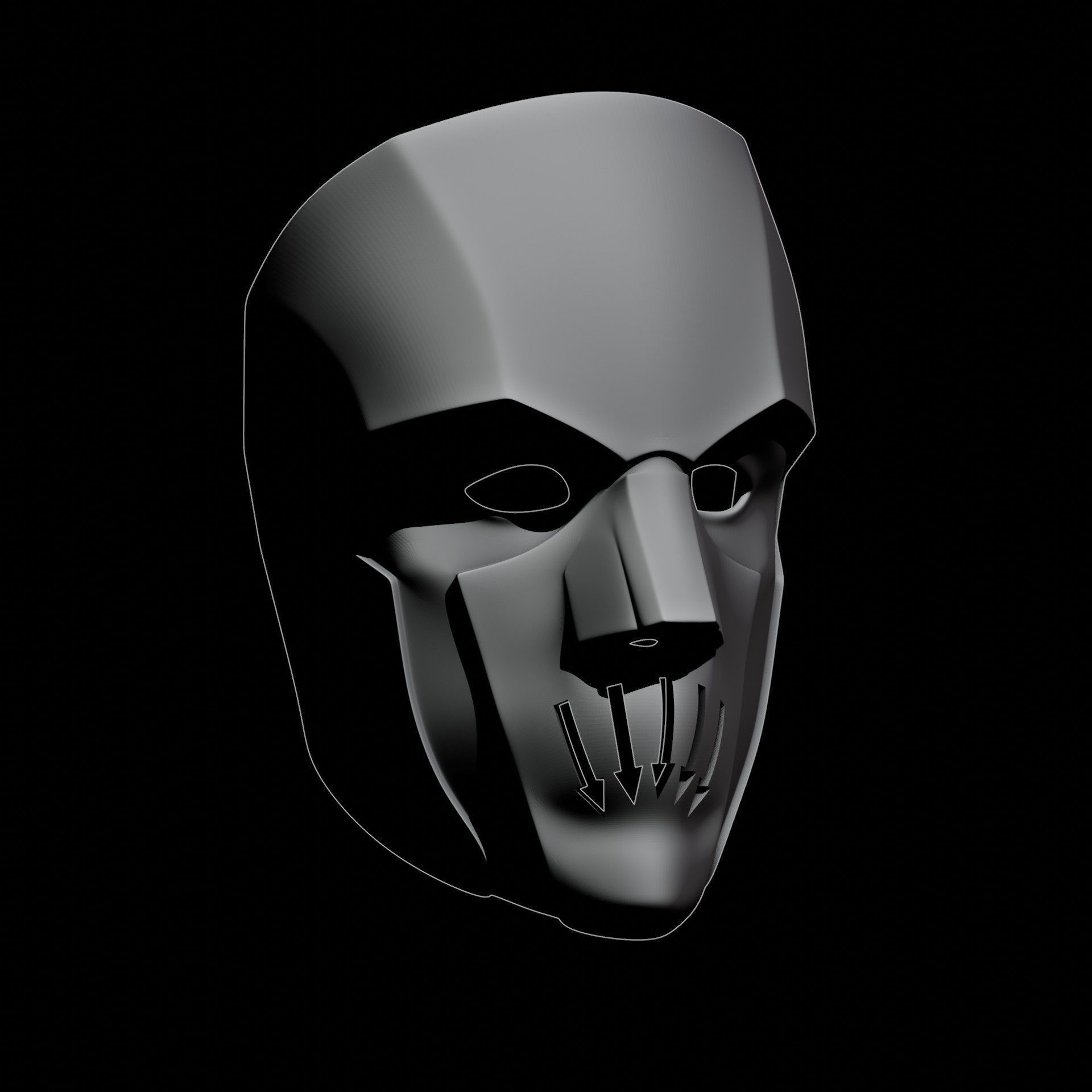 Wiles Roland Dishonored Mask STL Printable 3D model 3D printable | CGTrader