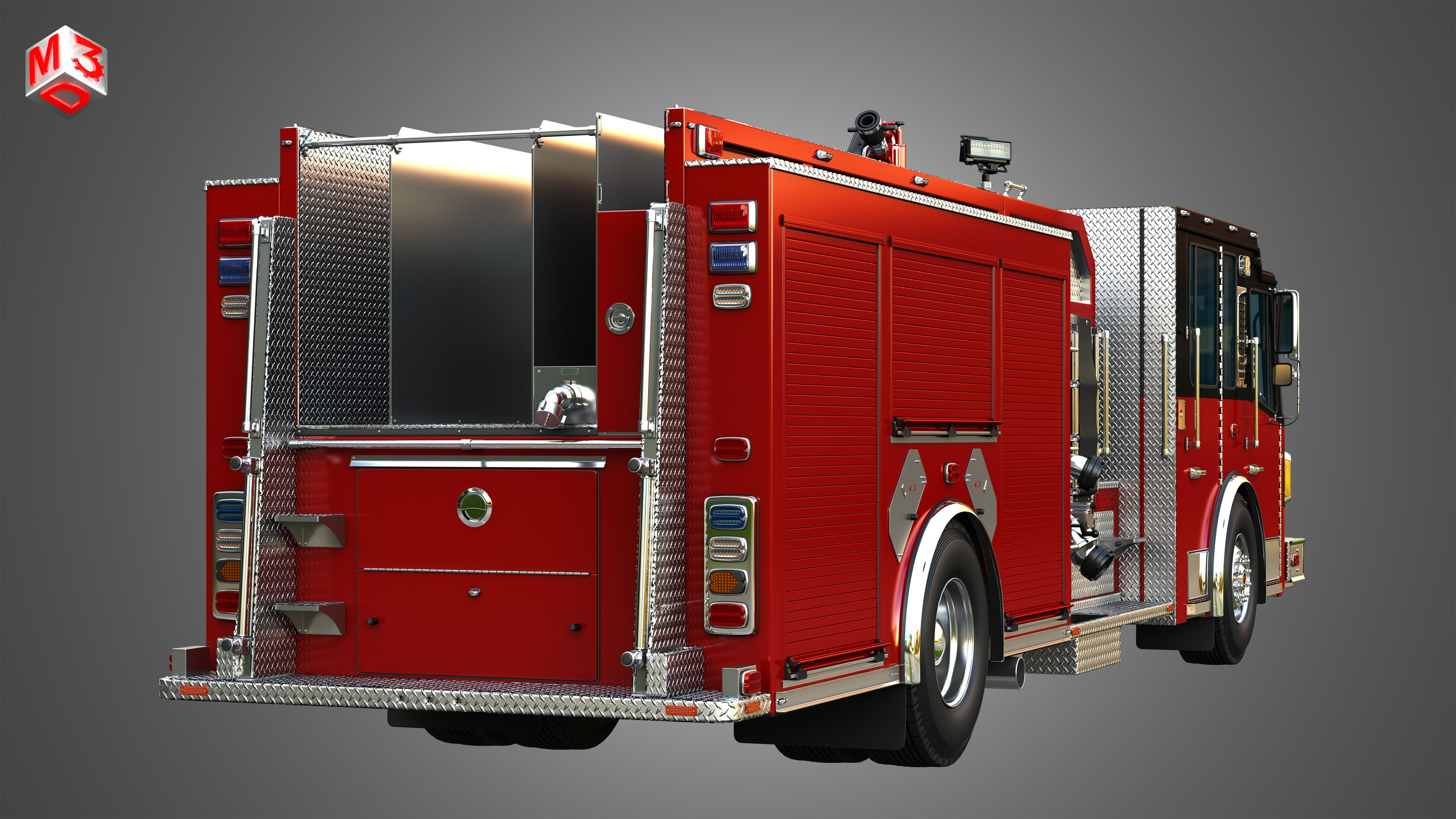 Ferrara Fire Apparatus - Custom Pumper 3D model | CGTrader
