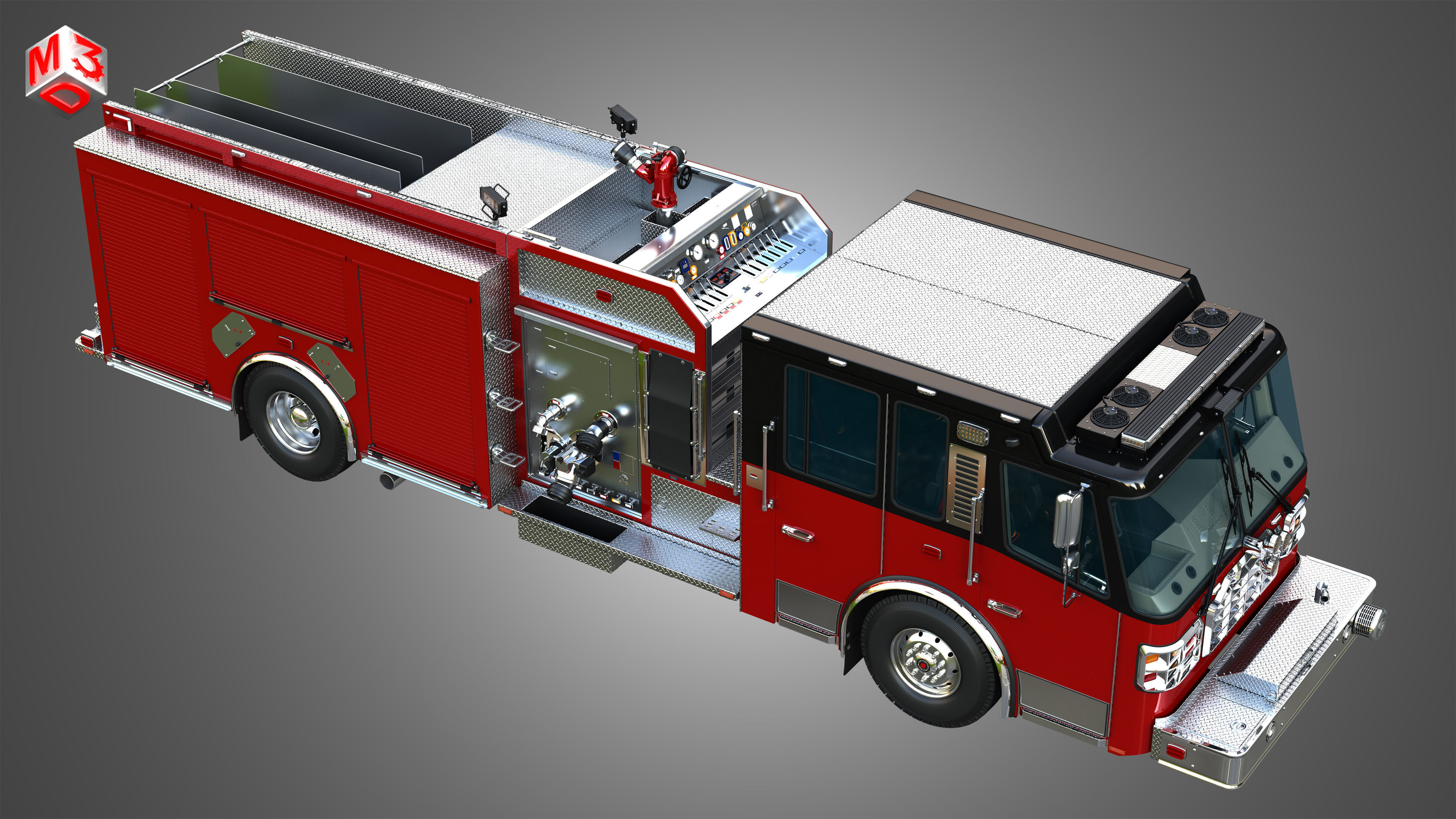 Ferrara Fire Apparatus - Custom Pumper 3D model | CGTrader