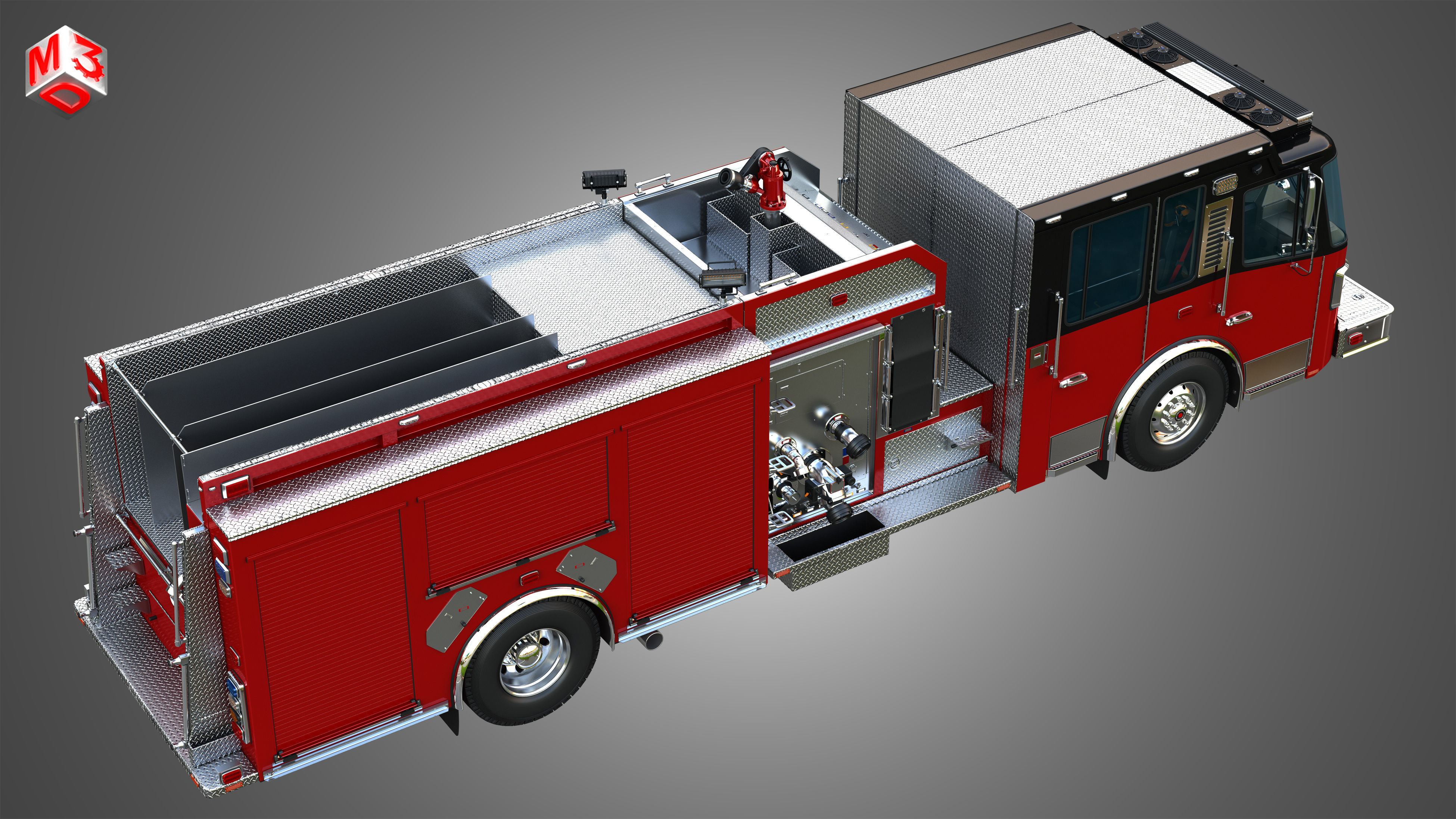 Ferrara Fire Apparatus - Custom Pumper 3D model | CGTrader