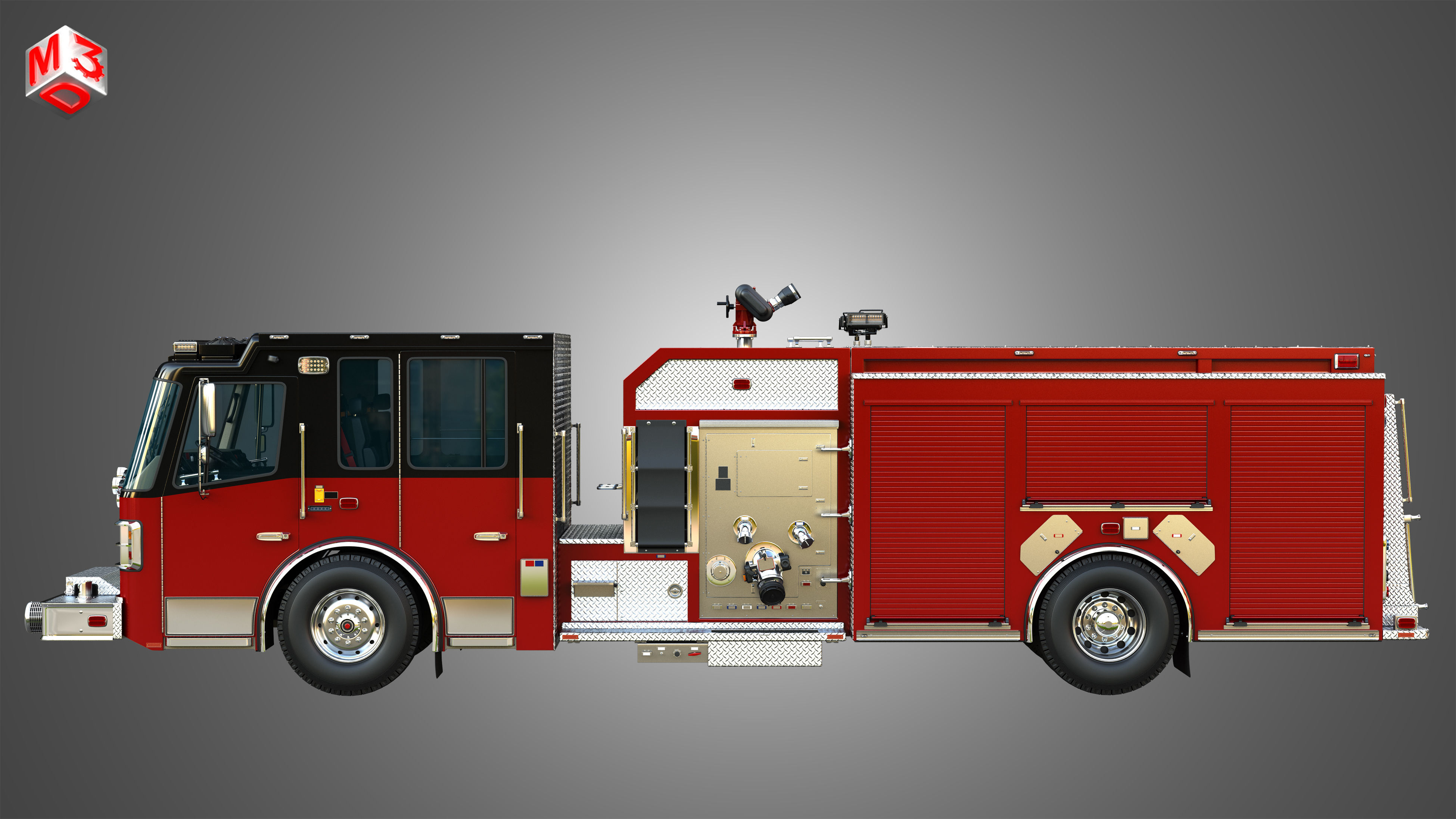 Ferrara Fire Apparatus - Custom Pumper 3D model | CGTrader